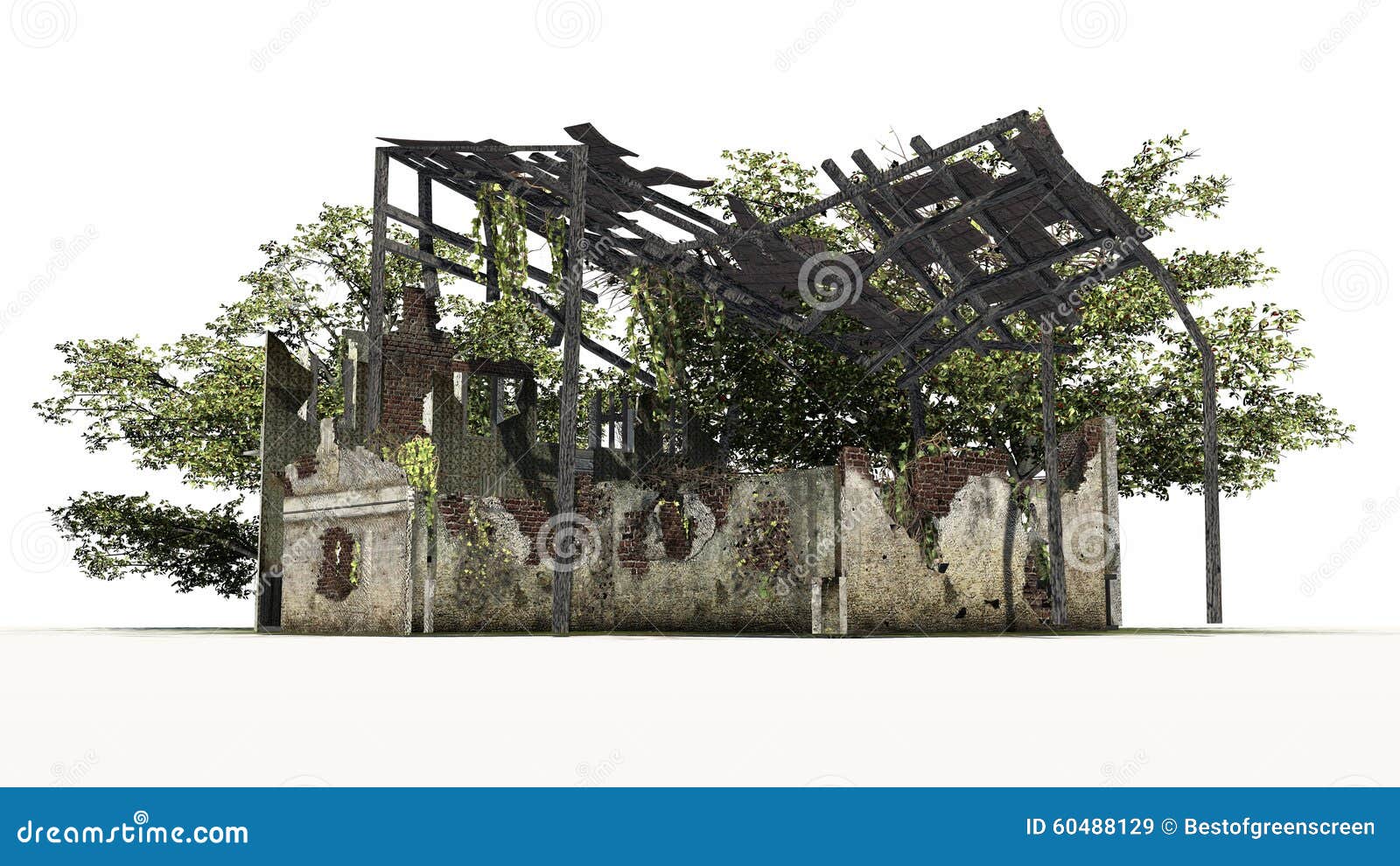 Destroyed Building Icon Color Outline Vector | CartoonDealer.com #236450714