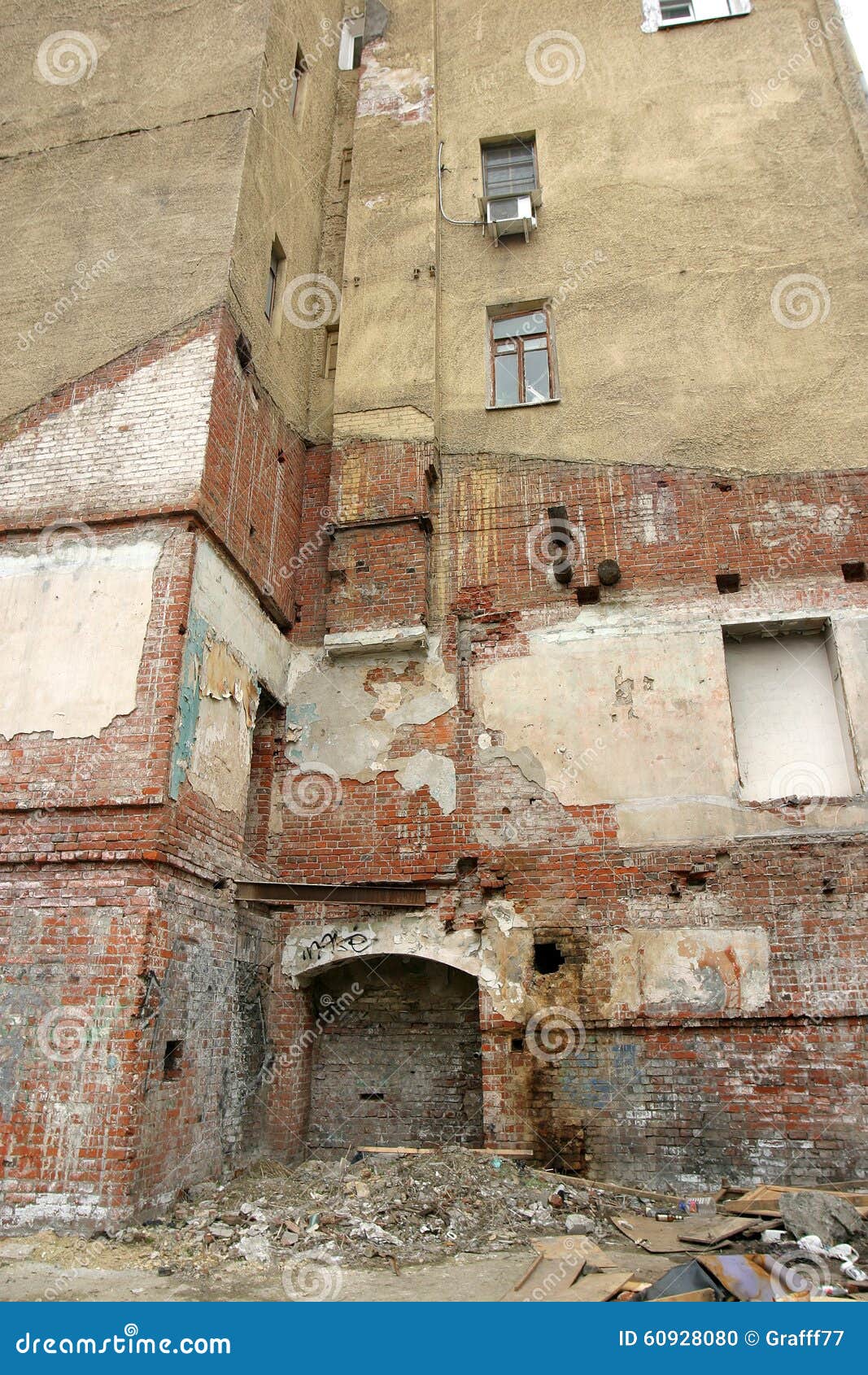 Destroyed building stock photo. Image of destroyed, city - 60928080