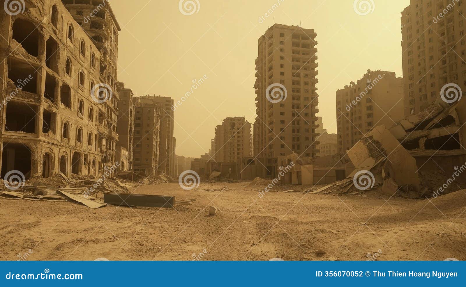 Destroyed Buildings Theme for Wallpaper Stock Photo - Image of house ...