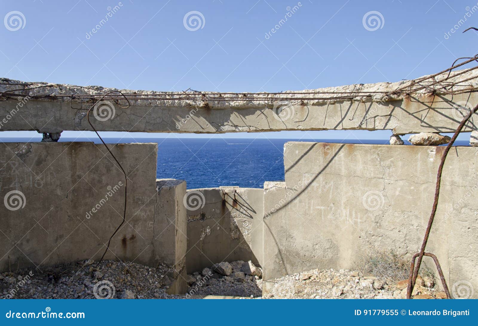 Destroyed Bunker of World War II Stock Image - Image of normandy, ruins ...