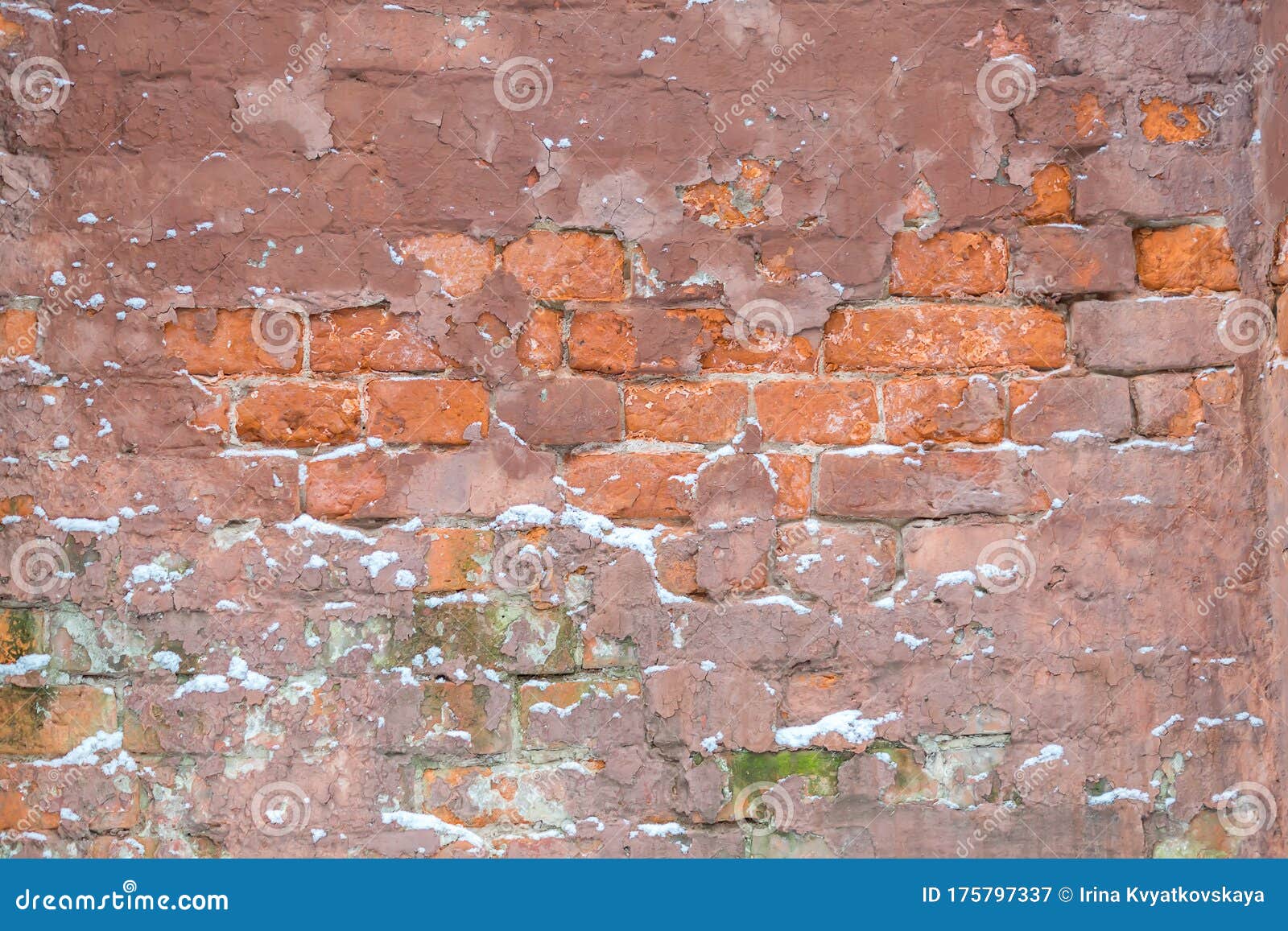 Destroyed Concrete and Brick Wall Background Stock Image - Image of ...