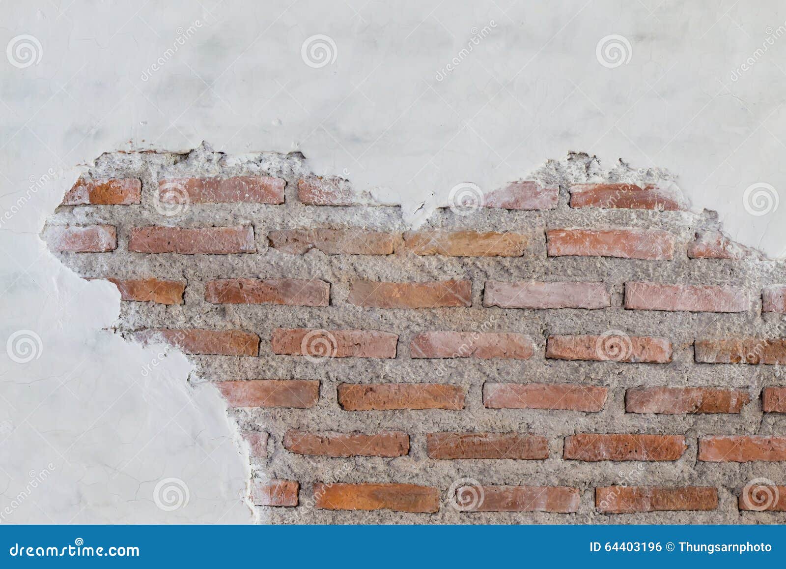 Destroyed Concrete and Brick Wall Stock Photo - Image of strength ...