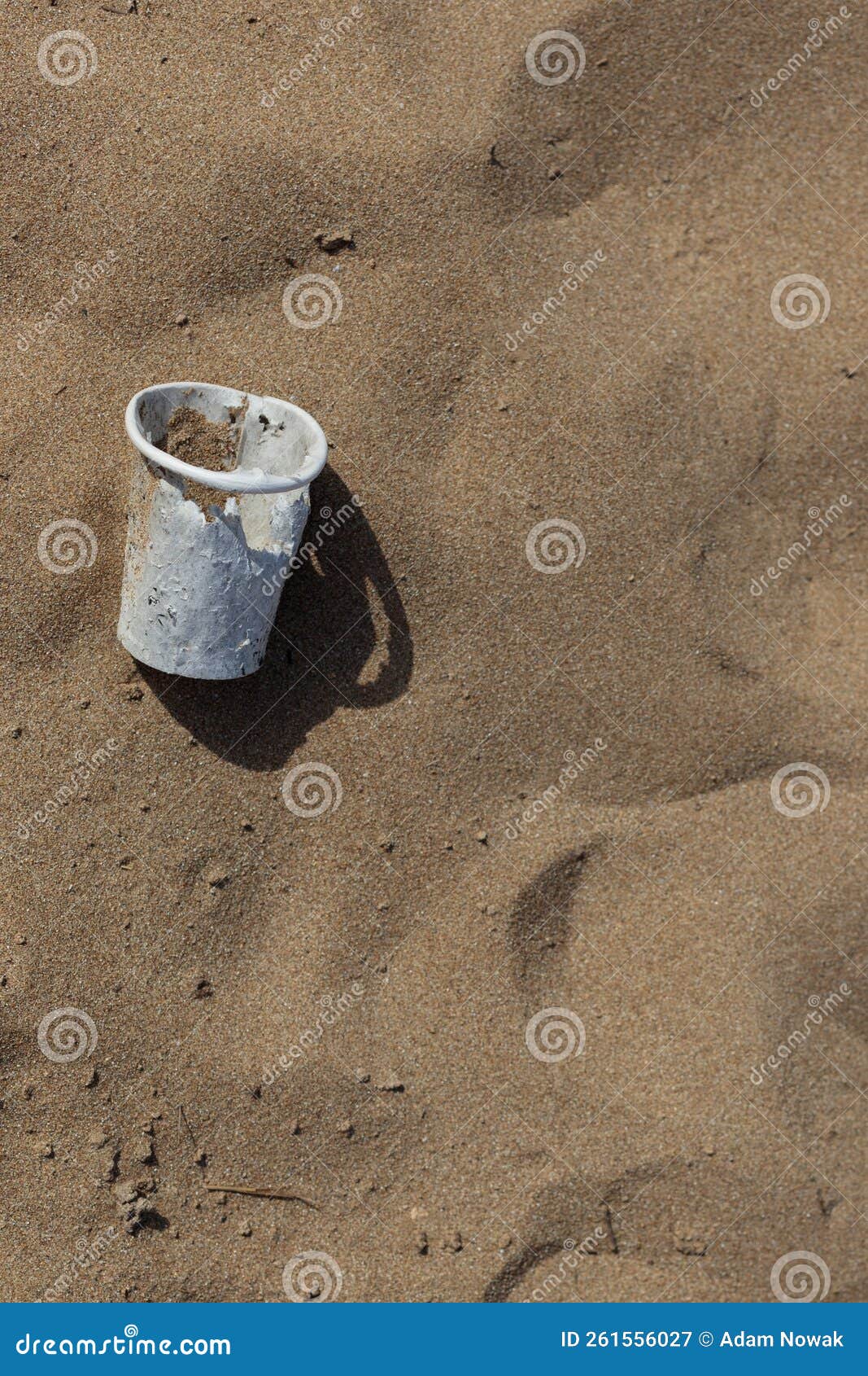 Destroyed Cup, Micro-plastic Contamination in the Environment Stock ...