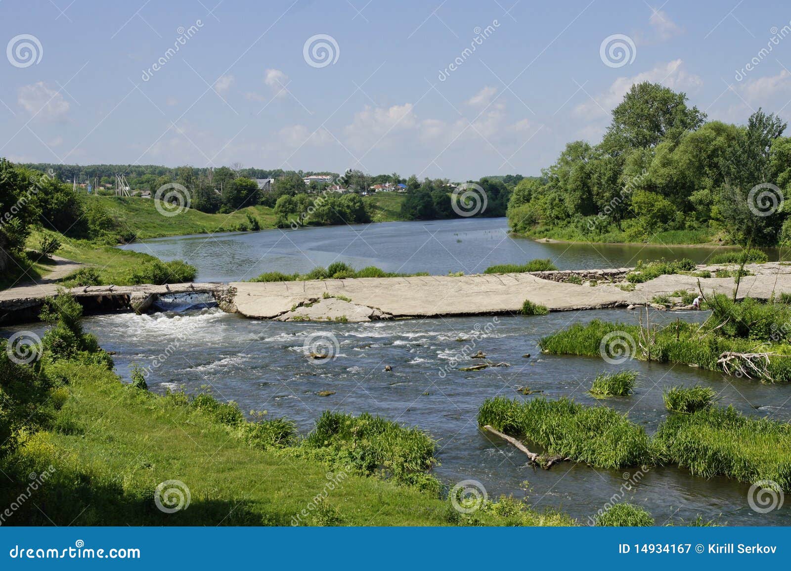 The destroyed dam stock image. Image of landscape, river - 14934167