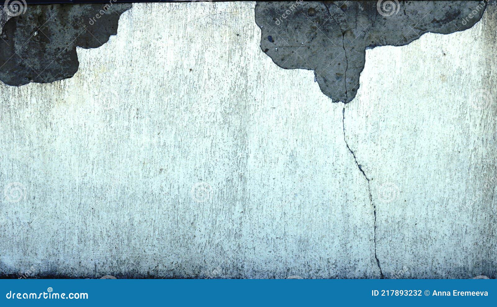 Destroyed Dilapidated Whitewashed Concrete Wall Stock Photo - Image of ...