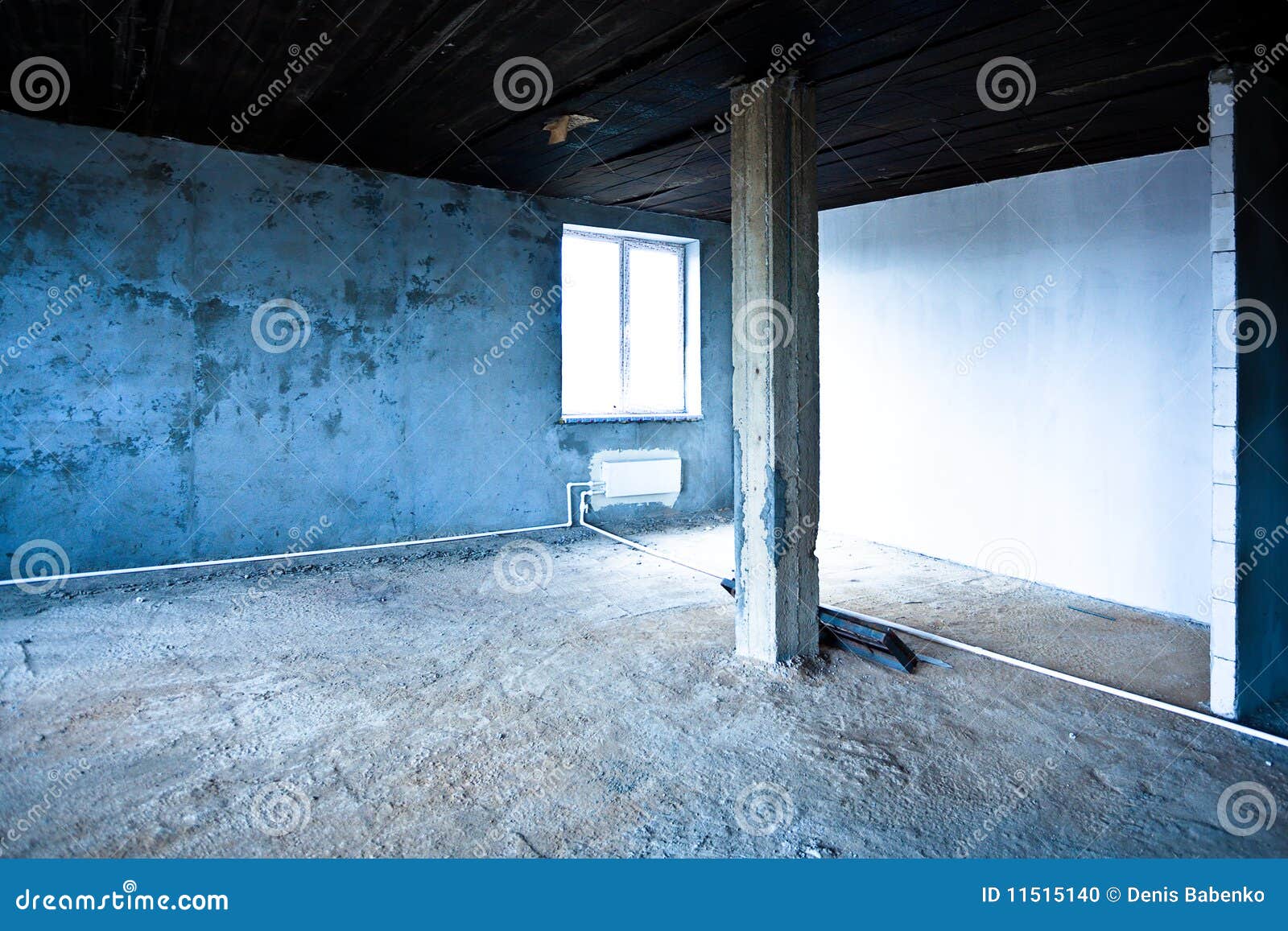 Destroyed dirty interior stock photo. Image of gray, grunge - 11515140