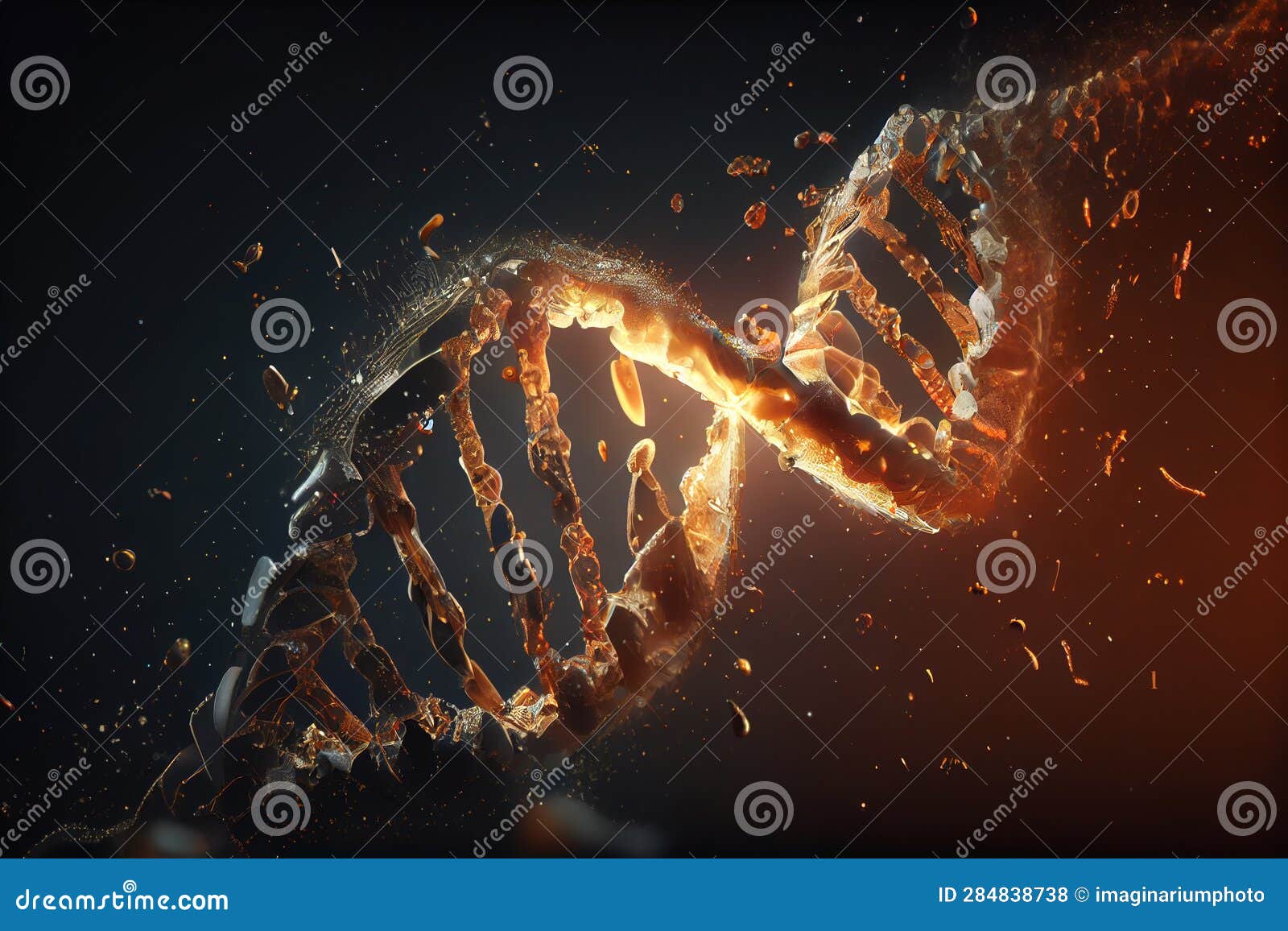 Destroyed DNA Structure. Science Original Biotechnology DNA ...
