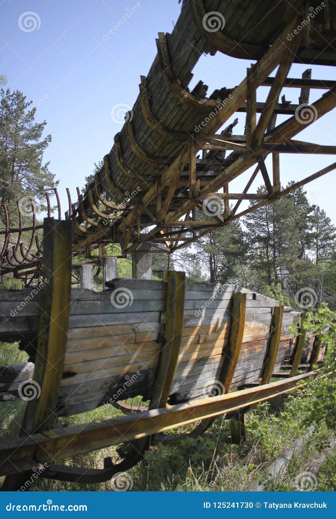 Destroyed by Fire Bobsled Track Stock Photo - Image of fire, track ...