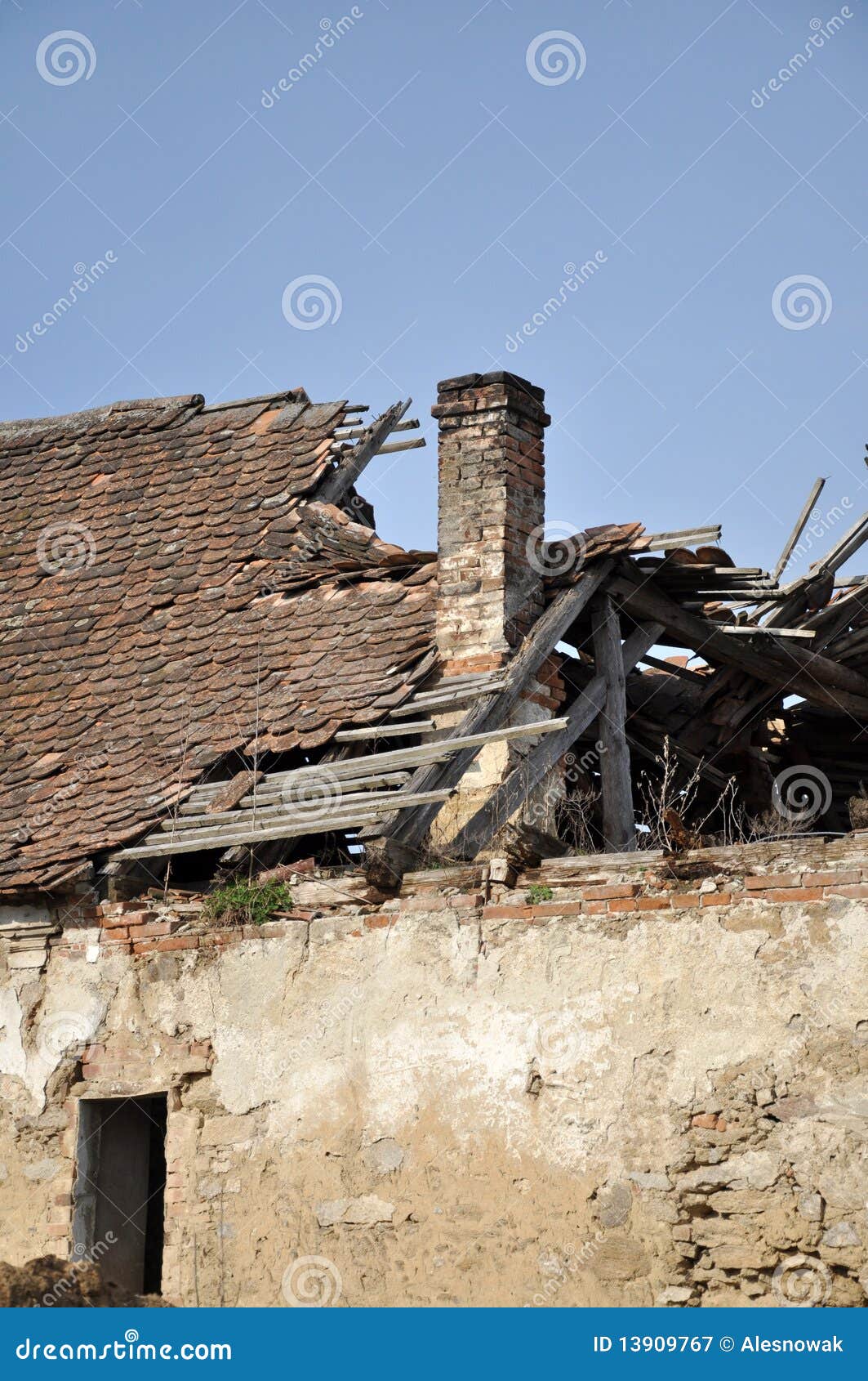 Destroyed house stock image. Image of rustic, land, polish - 13909767