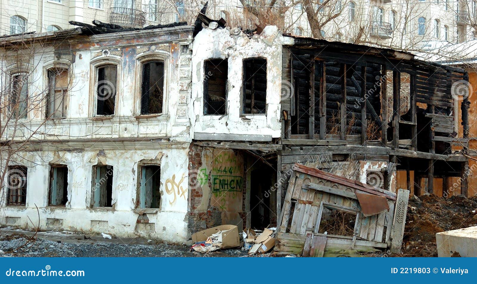 Destroyed house stock image. Image of empty, abandoned - 2219803