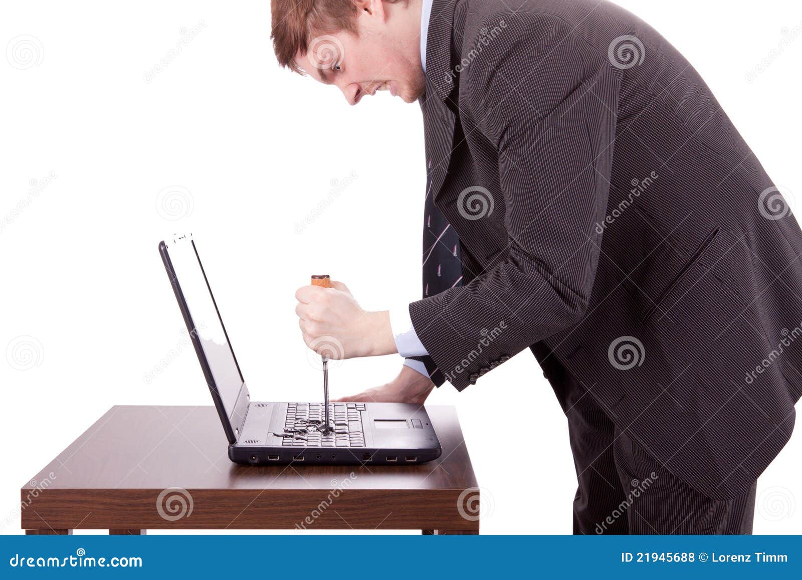 Destroyed laptop stock photo. Image of destroy, order - 21945688