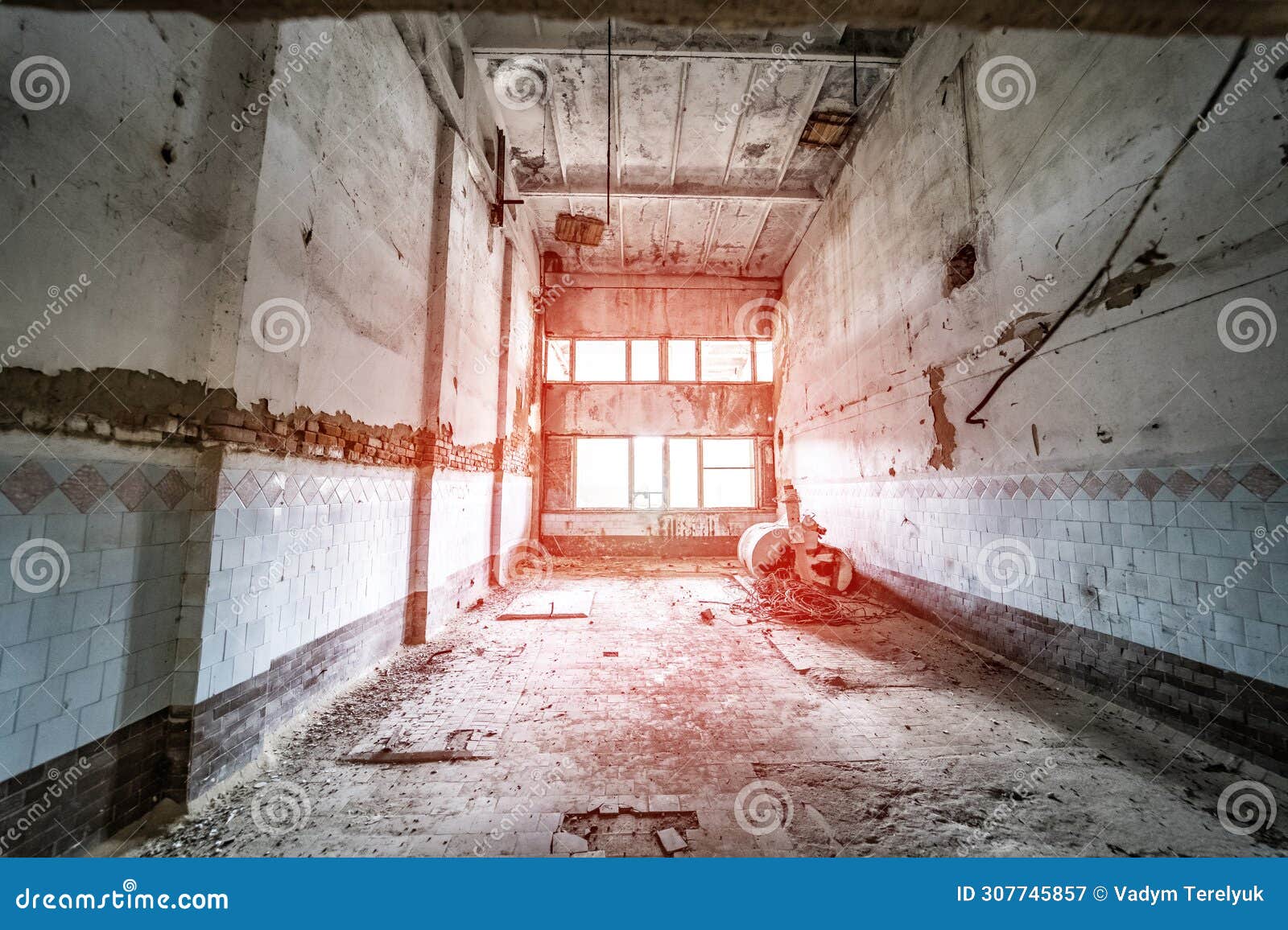 Destroyed a Large Production Shop in the Old Factory Stock Image - Image of metal, grunge: 307745857