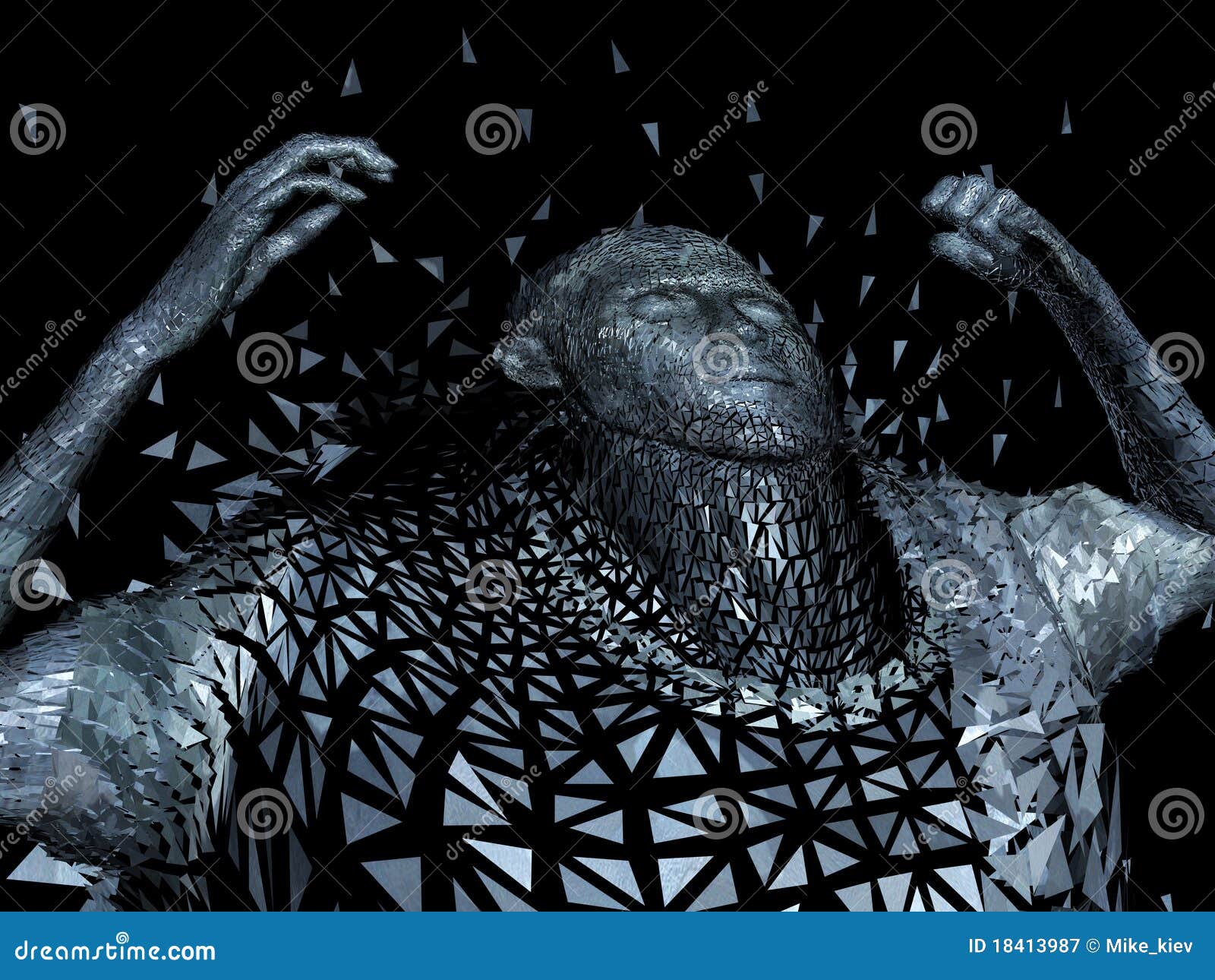 Destroyed man stock illustration. Illustration of people - 18413987