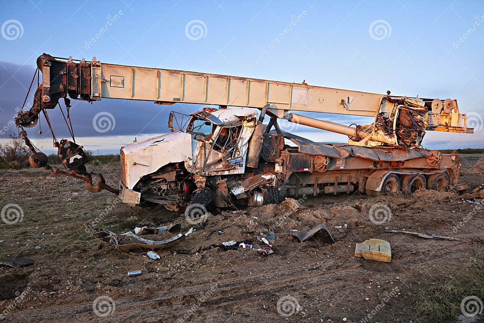 Crane stock image. Image of destruction, heavy, accident - 158389377