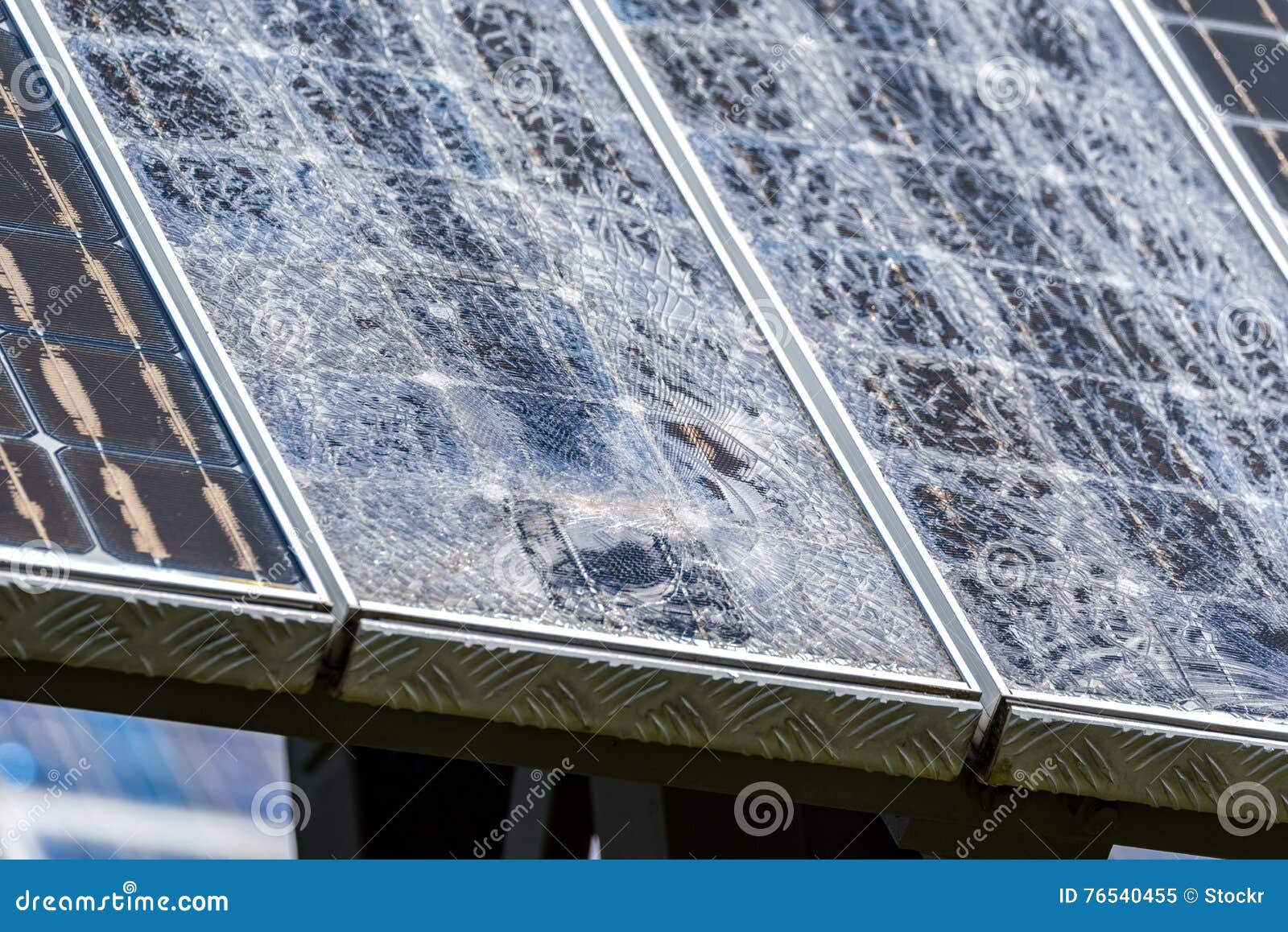 Destroyed Modern Solar Panels Stock Image - Image of generation ...