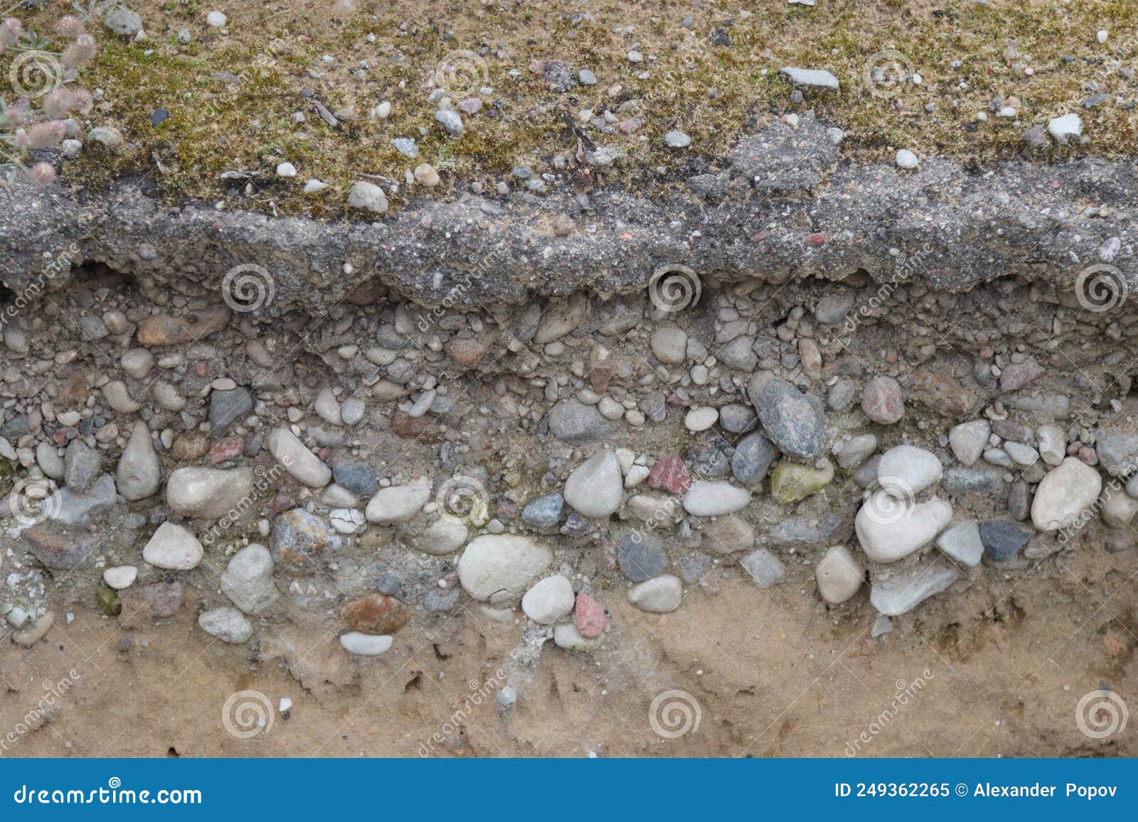 Destroyed Pavement of a Country Road Stock Image - Image of destroyed ...
