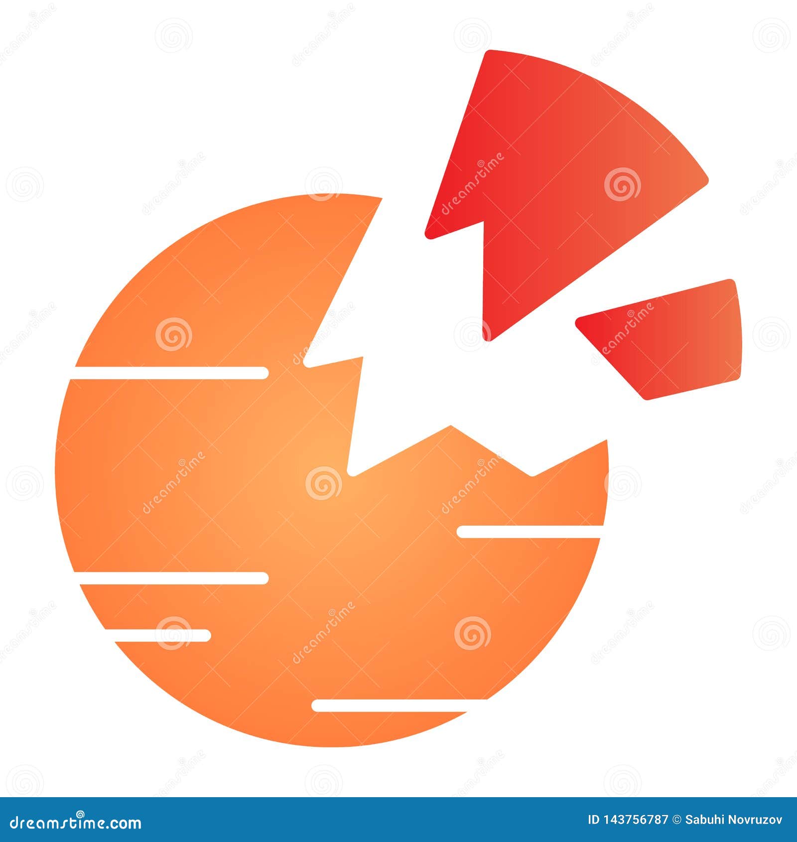 Destroyed Planet Icon Vector Sign And Symbol Isolated On White ...