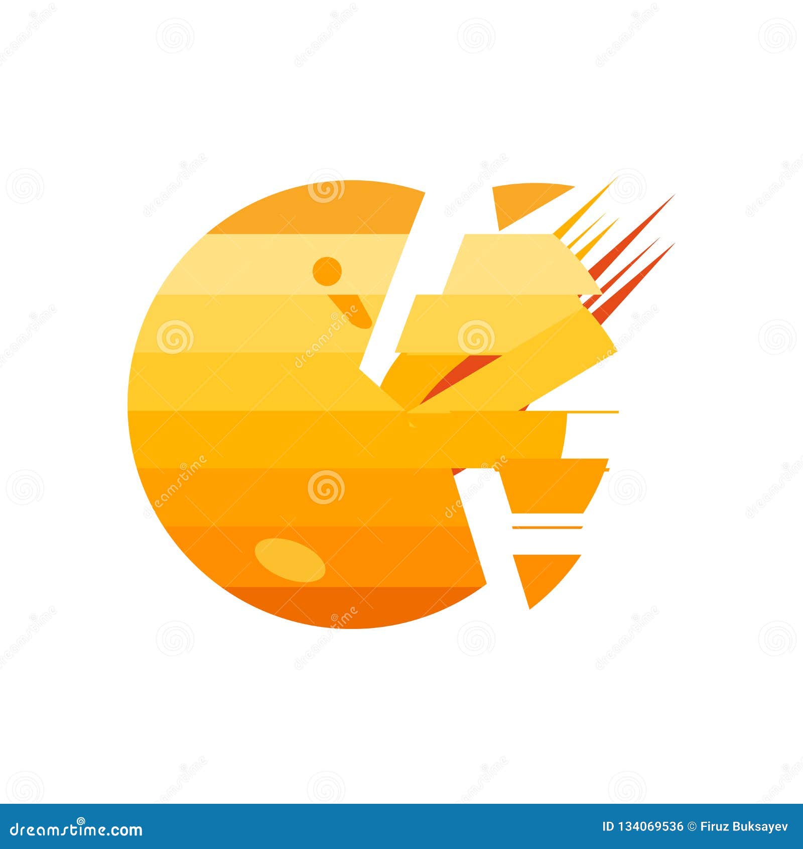Destroyed Planet Icon Vector Sign And Symbol Isolated On White ...