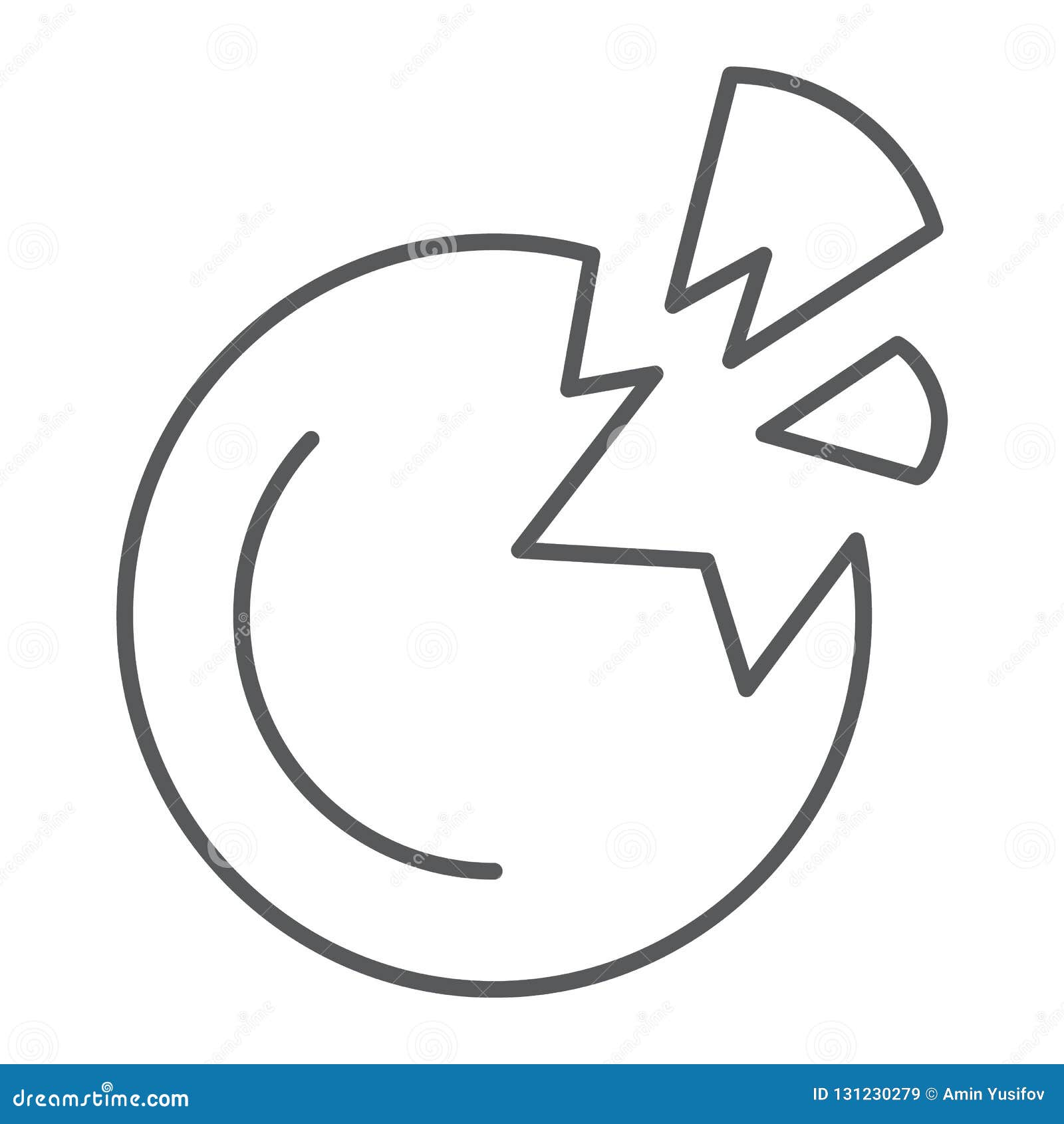 Destroyed Planet Icon Vector Sign And Symbol Isolated On White ...