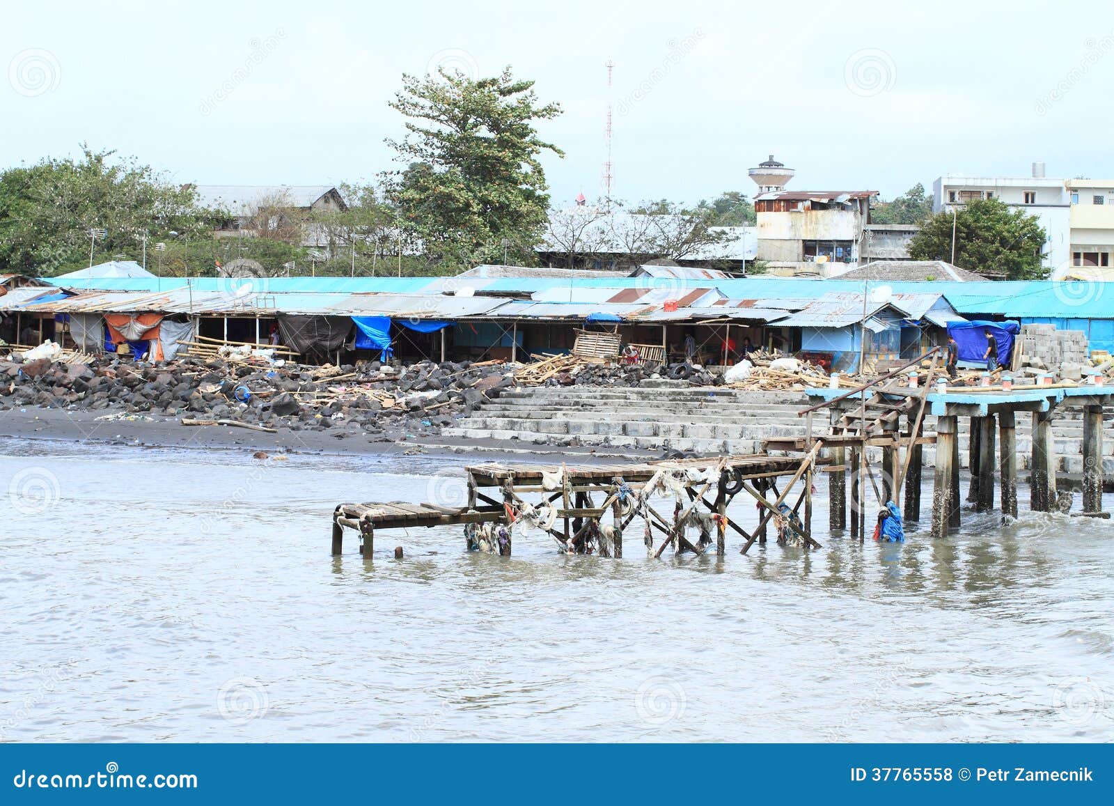 Destroyed Port after Floods Editorial Stock Photo - Image of destroy ...