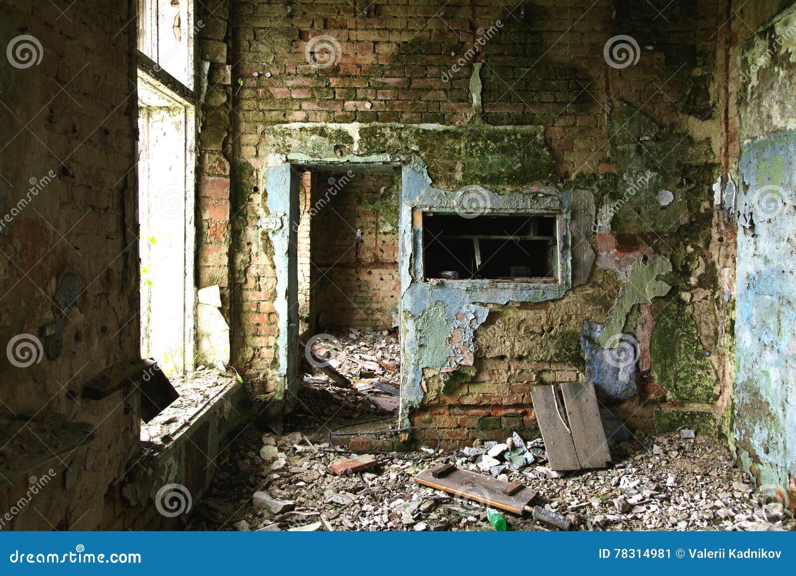The destroyed room stock image. Image of door, premise - 78314981