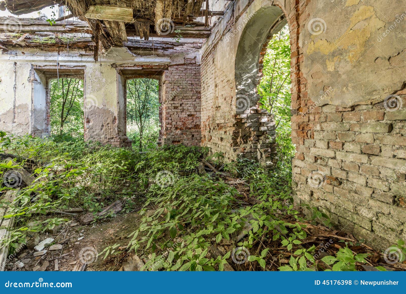 Destroyed room stock photo. Image of house, corner, grungy - 45176398
