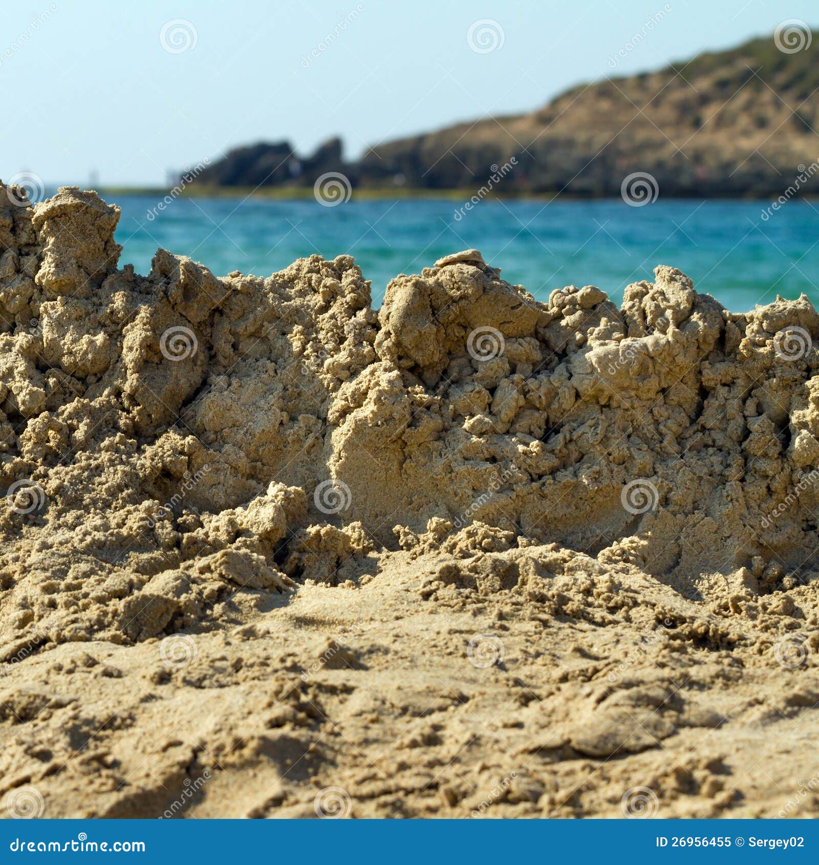 Destroyed sandcastle stock image. Image of artificial - 26956455