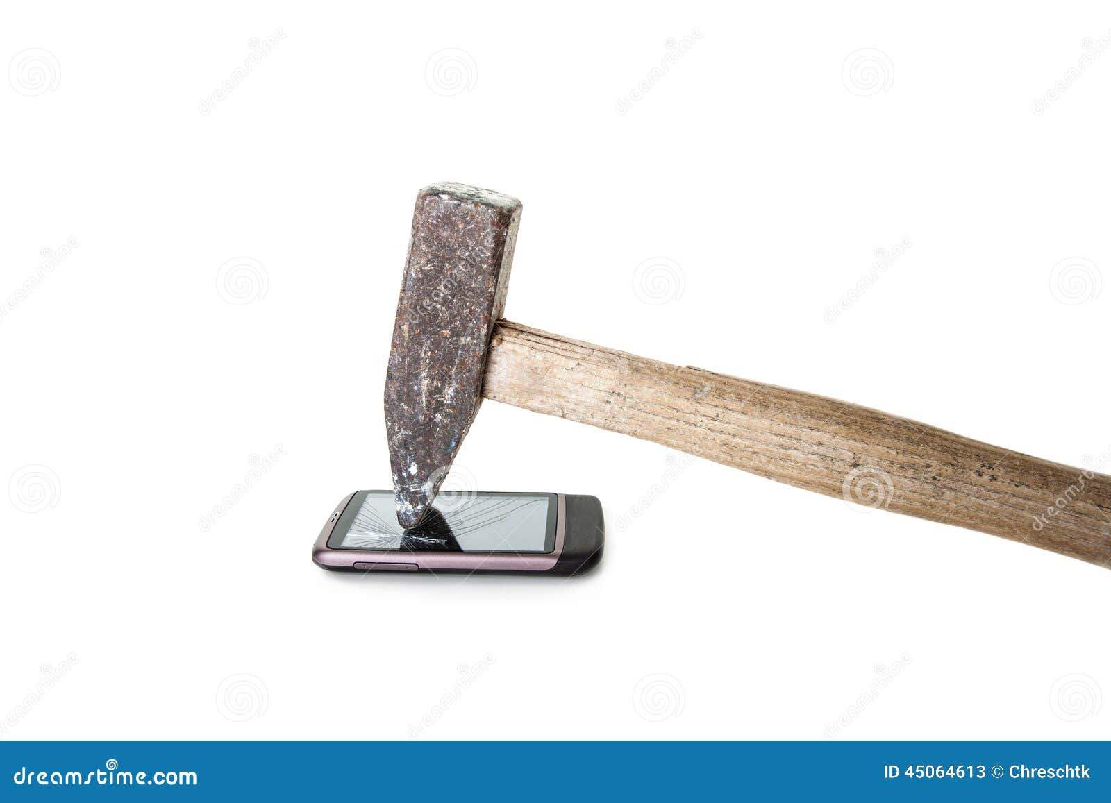 Destroyed Screen of a Phone Stock Image - Image of destroy, monitor ...