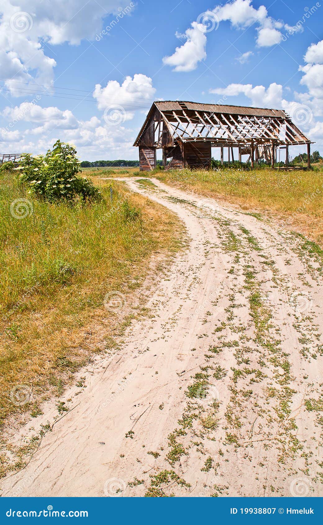 Destroyed shed stock image. Image of summer, landscape - 19938807