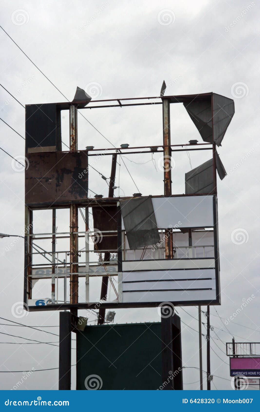 Destroyed Sign stock photo. Image of damage, weather, danger - 6428320