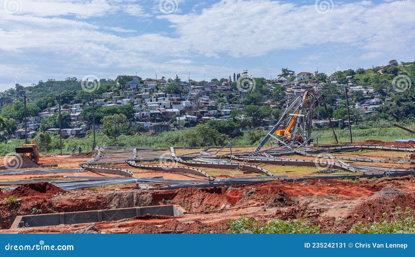 Destroyed Steel Collapsed Building Structure Stock Image - Image of ...