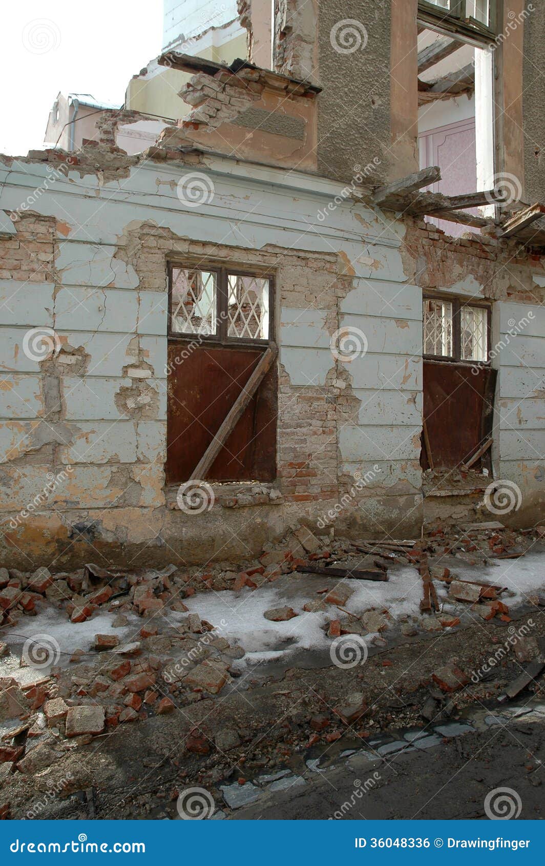 Destroyed structures stock photo. Image of ruins, bombardment - 36048336