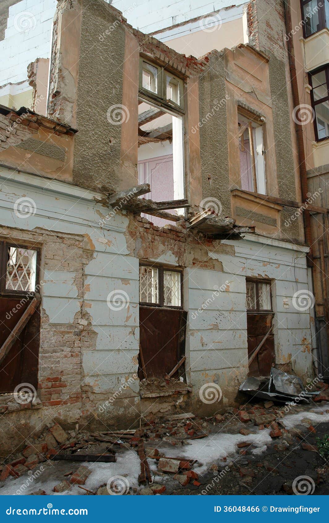 Destroyed structures stock photo. Image of fragments - 36048466