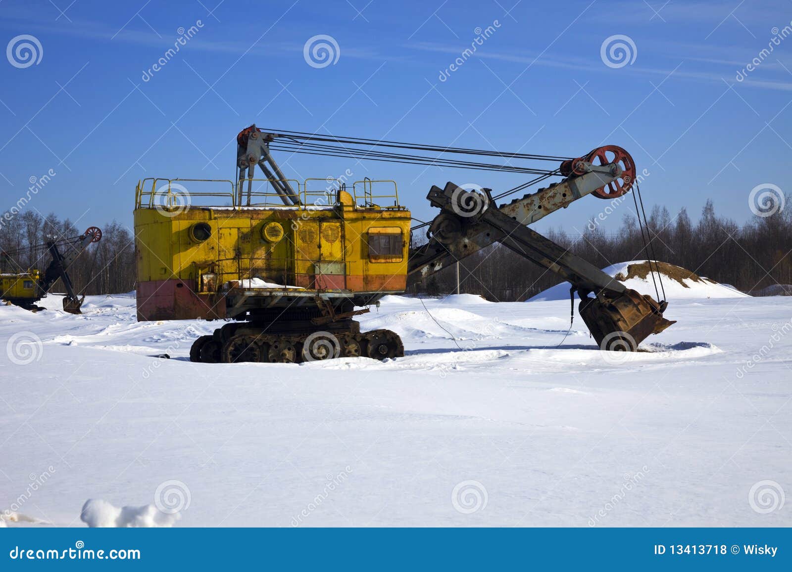 Destroyed tractor stock photo. Image of pollution, broken - 13413718