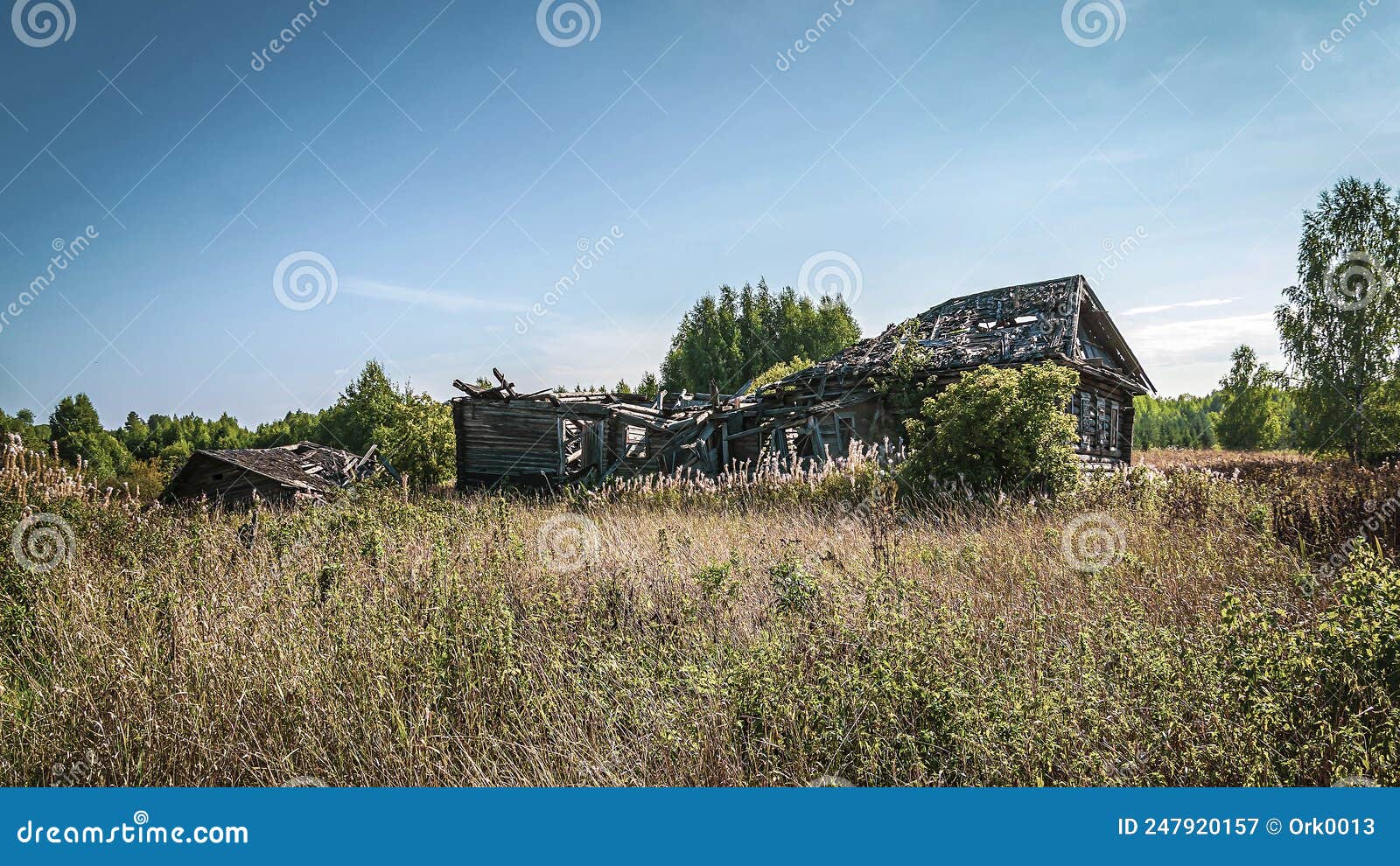 Destroyed village house stock image. Image of farmhouse - 247920157