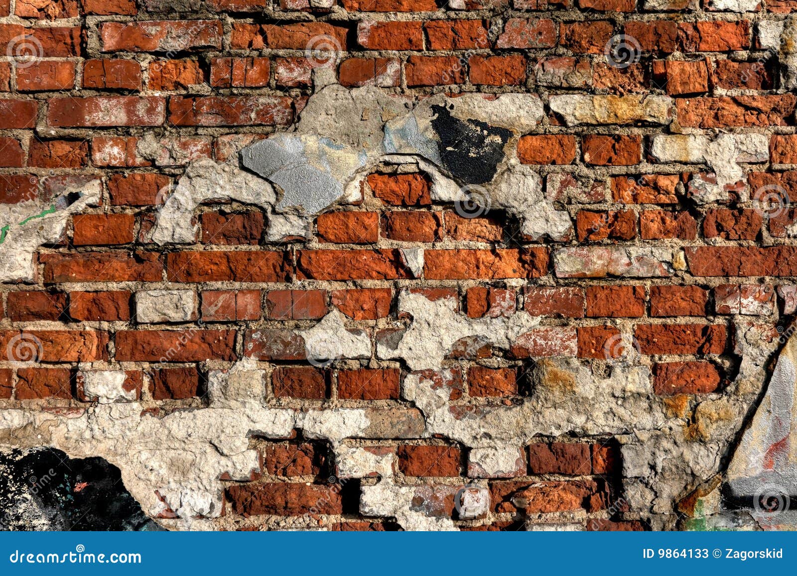 Destroyed wall stock image. Image of durability, grungy - 9864133