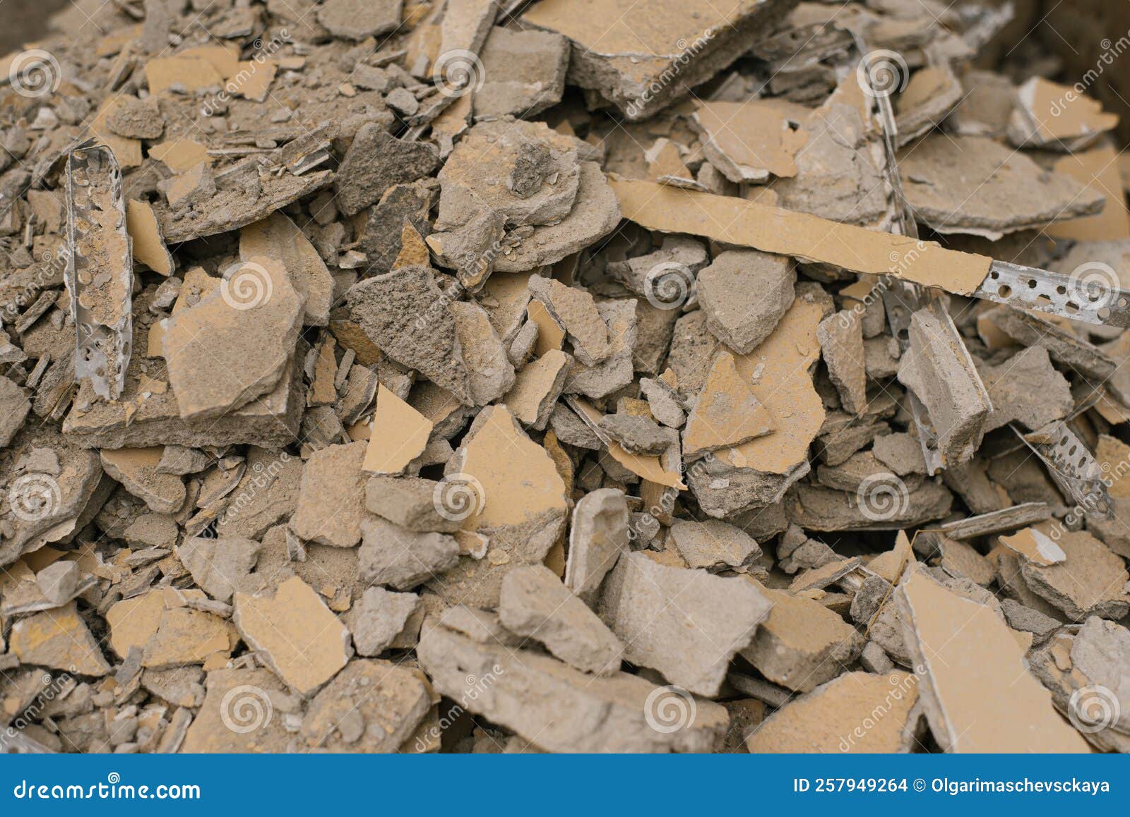 Destroyed Wall, Fragments of the Wall Stock Photo - Image of damaged ...