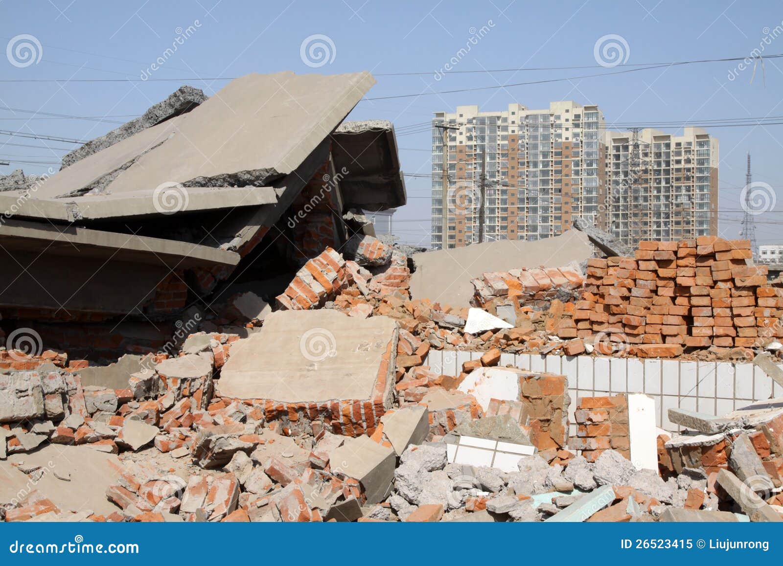 Destroyed walls stock image. Image of life, asia, housing - 26523415