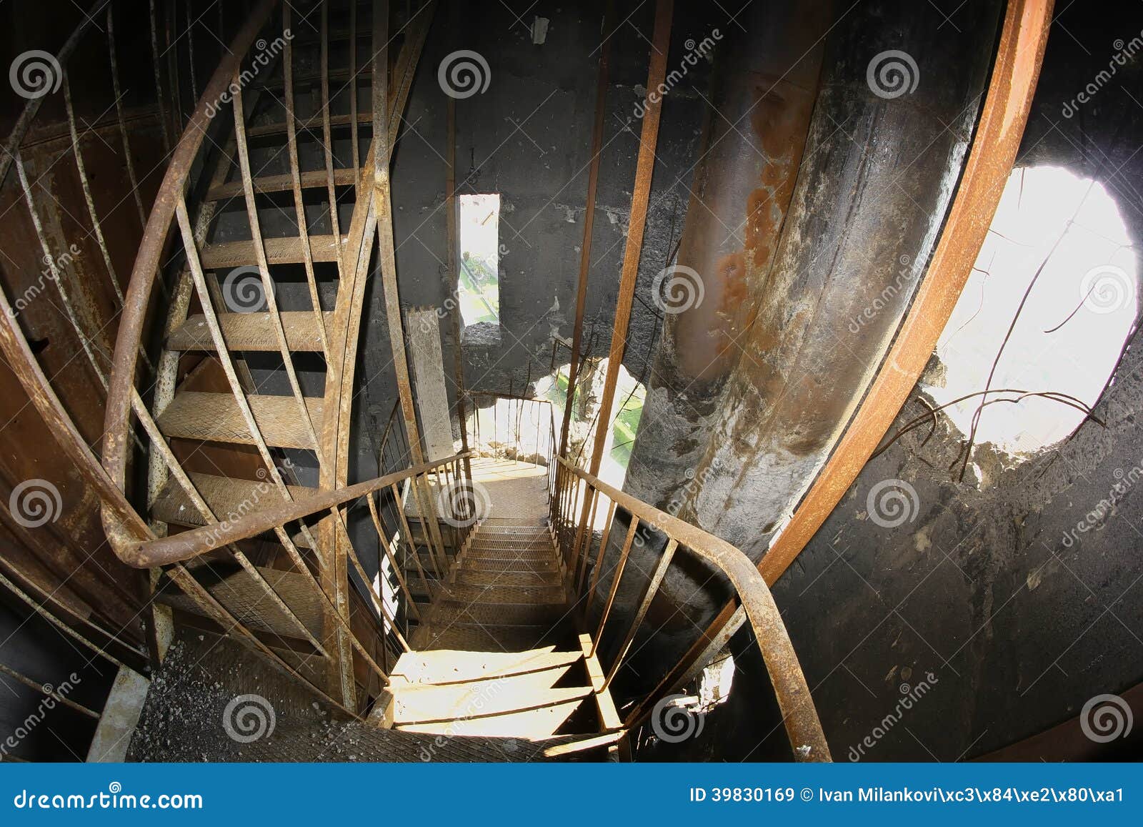 Destroyed water tower stock image. Image of bomb, water - 39830169