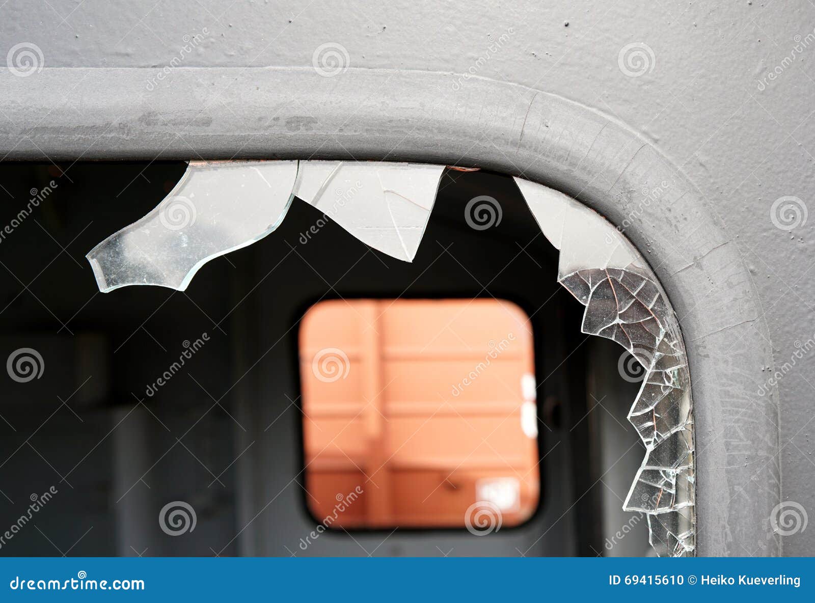 Destroyed window stock photo. Image of destruction, damaged - 69415610