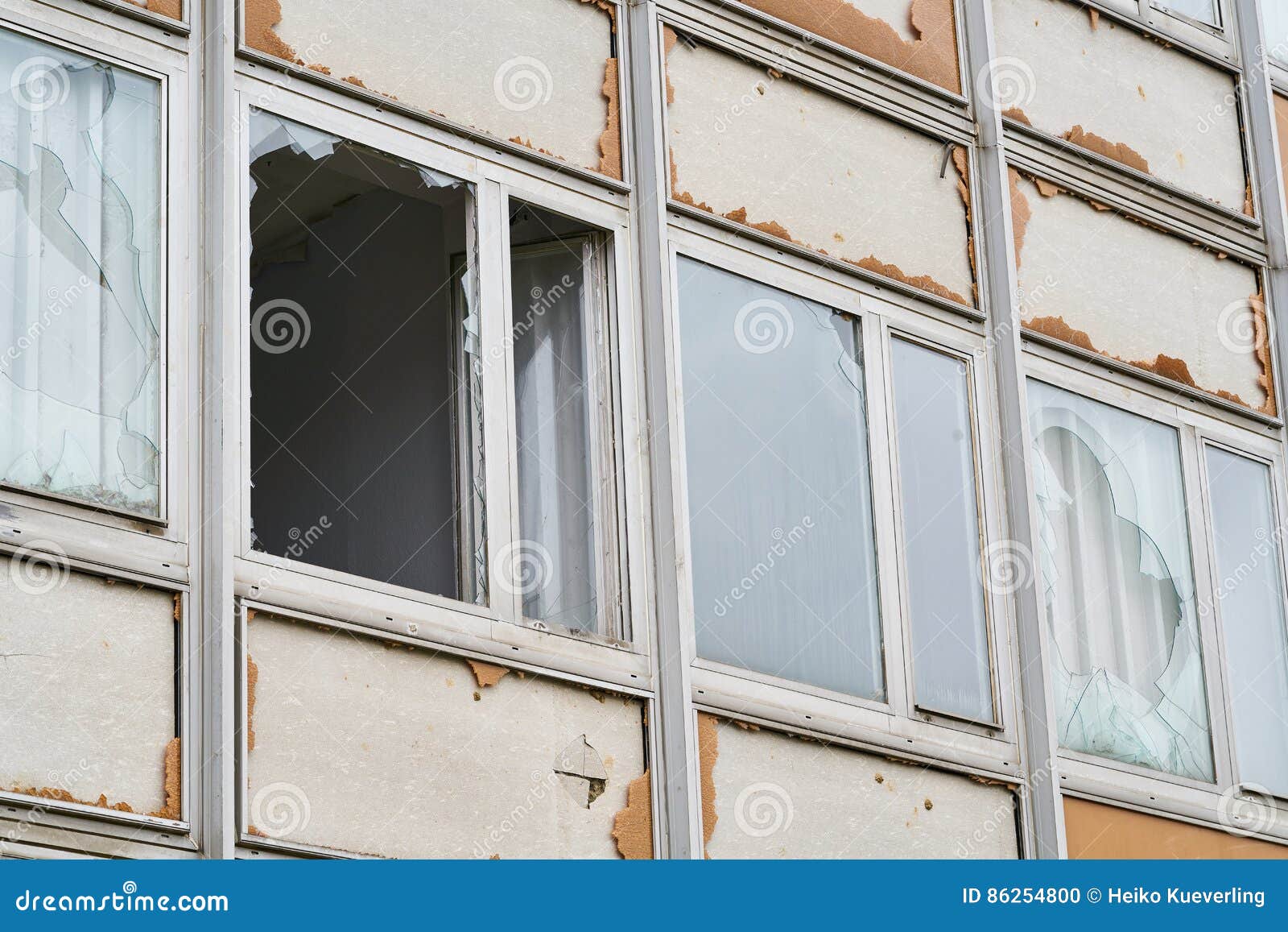 Destroyed windows stock photo. Image of structure, destroyed - 86254800