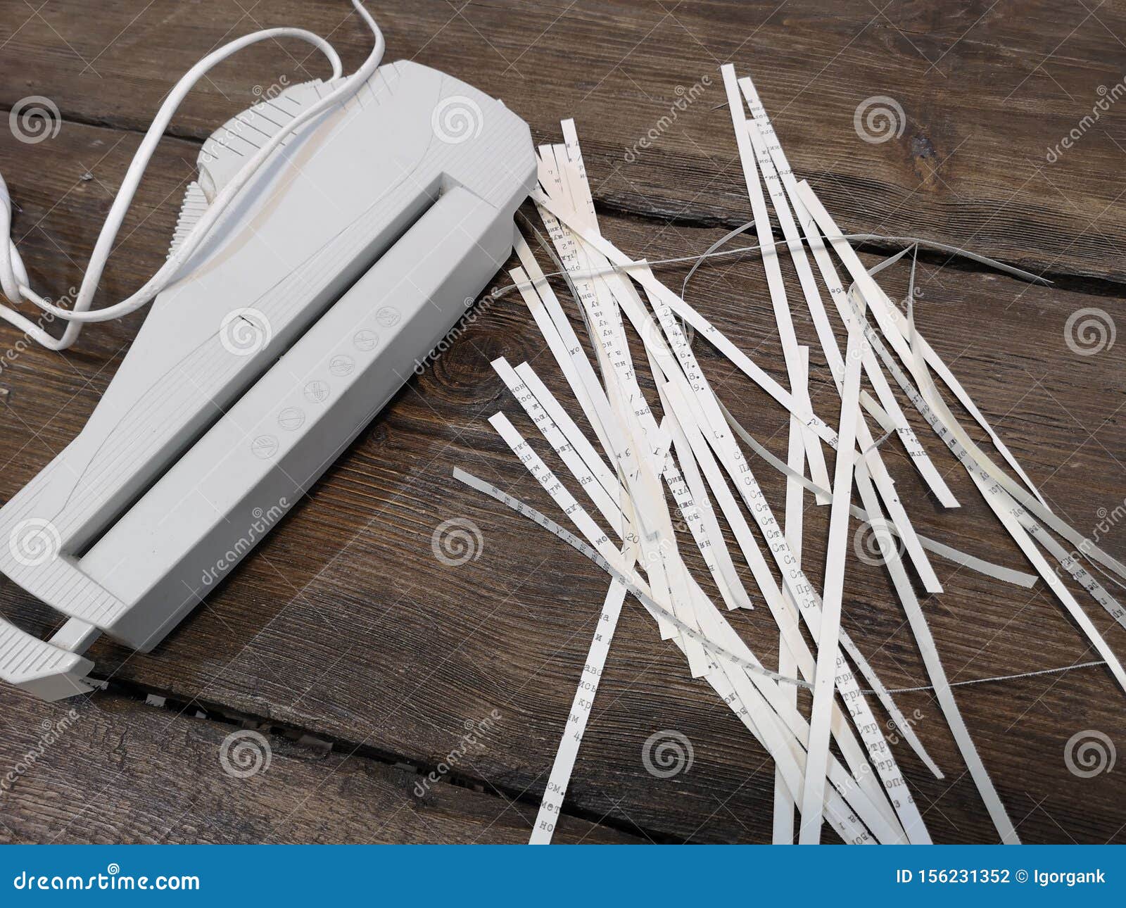 Destroying Documents with Document Shredder Stock Photo - Image of ...