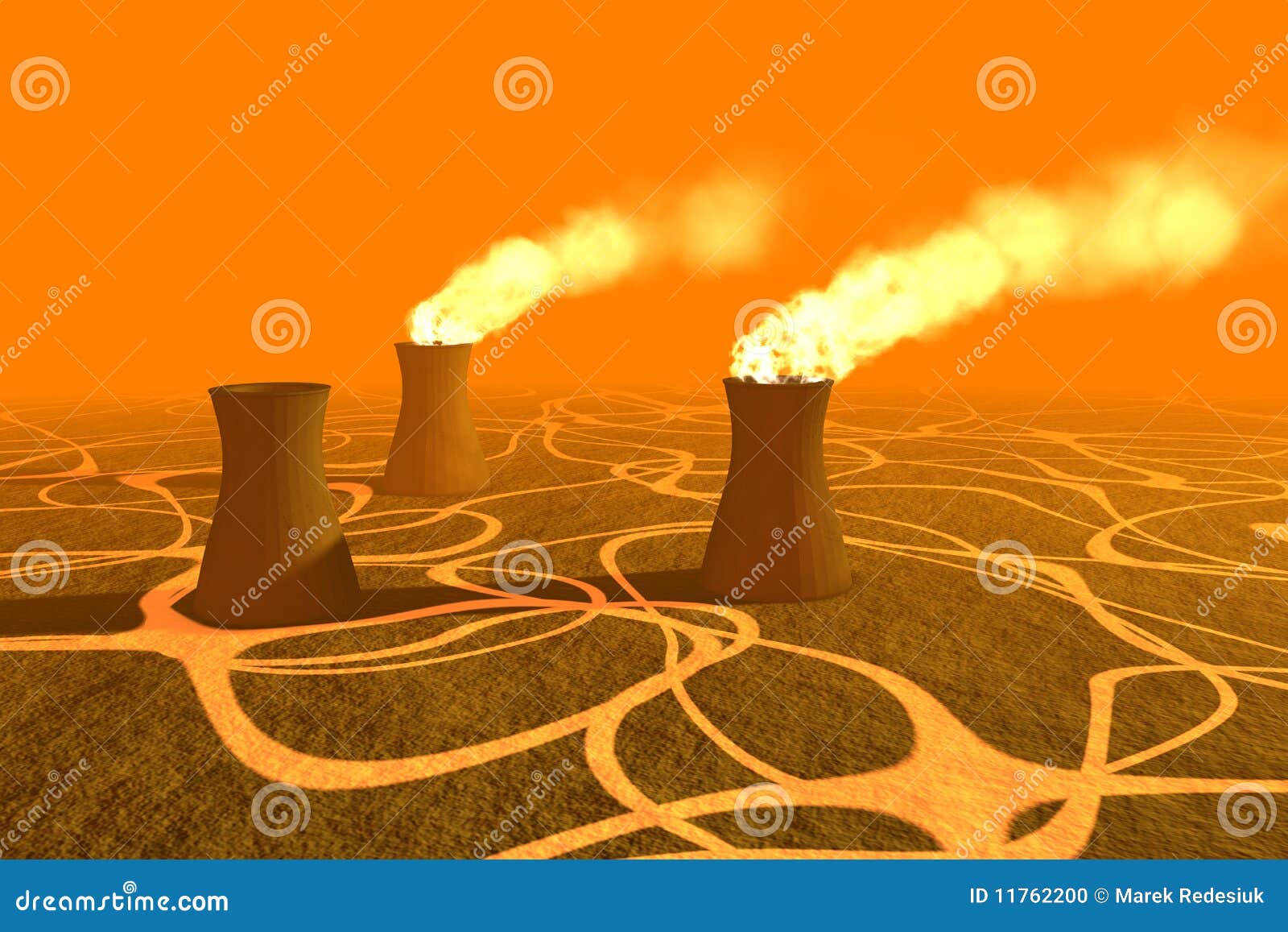 Destroying the Environment. Stock Illustration - Illustration of ...