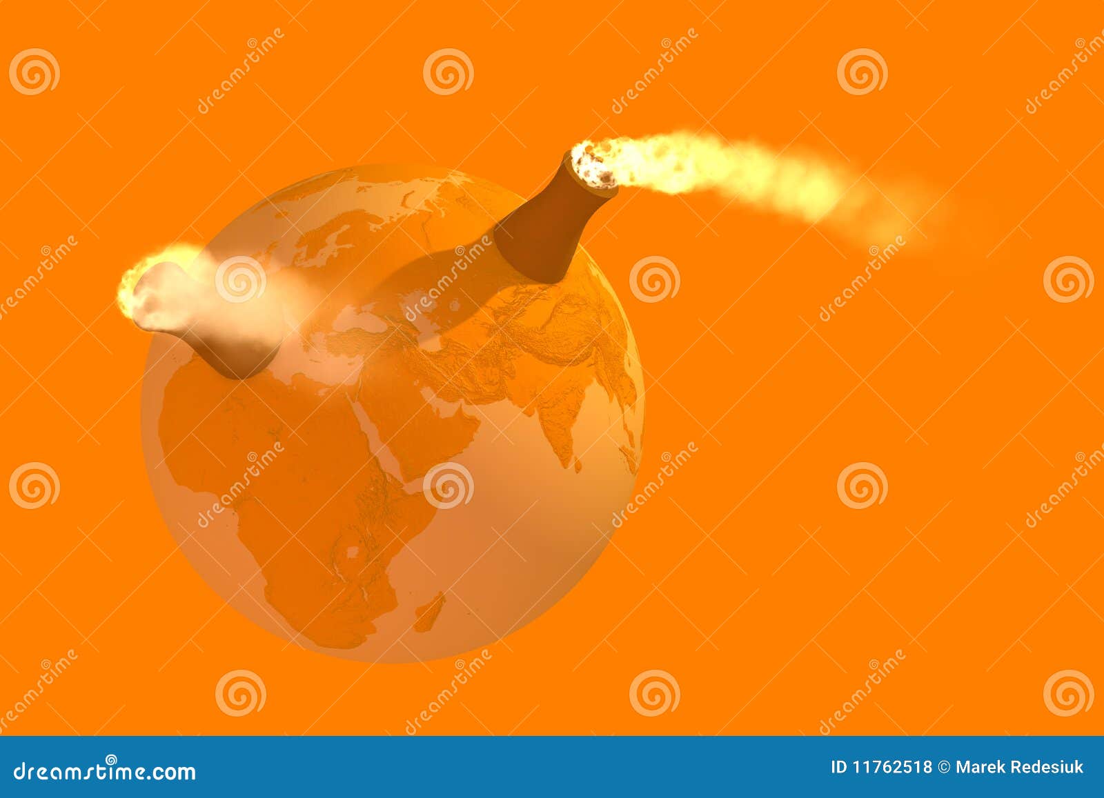 Destroying the Environment. Stock Illustration - Illustration of power ...