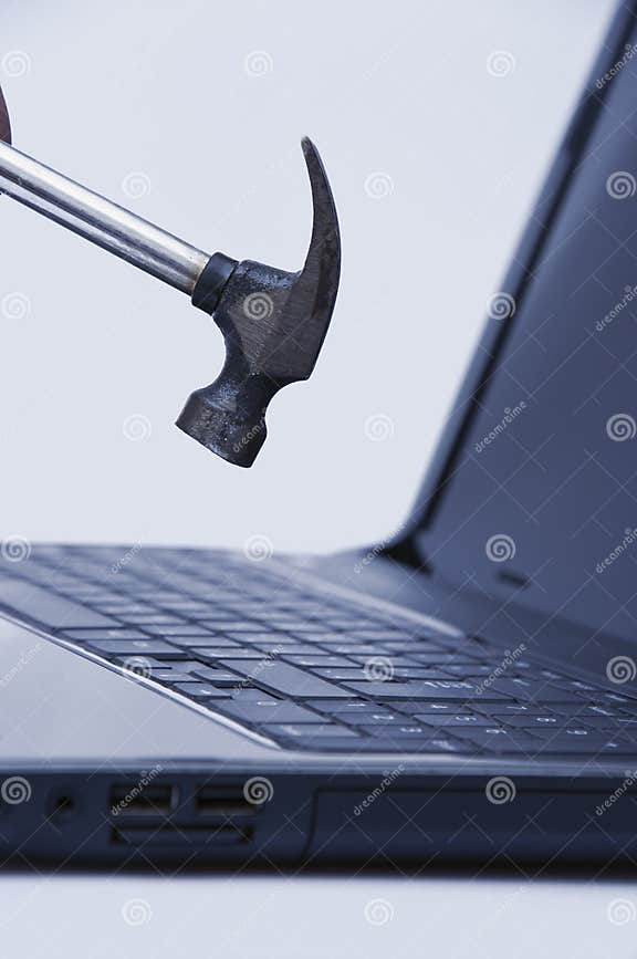 Destroying Laptop stock photo. Image of destroying, destroy - 22159336