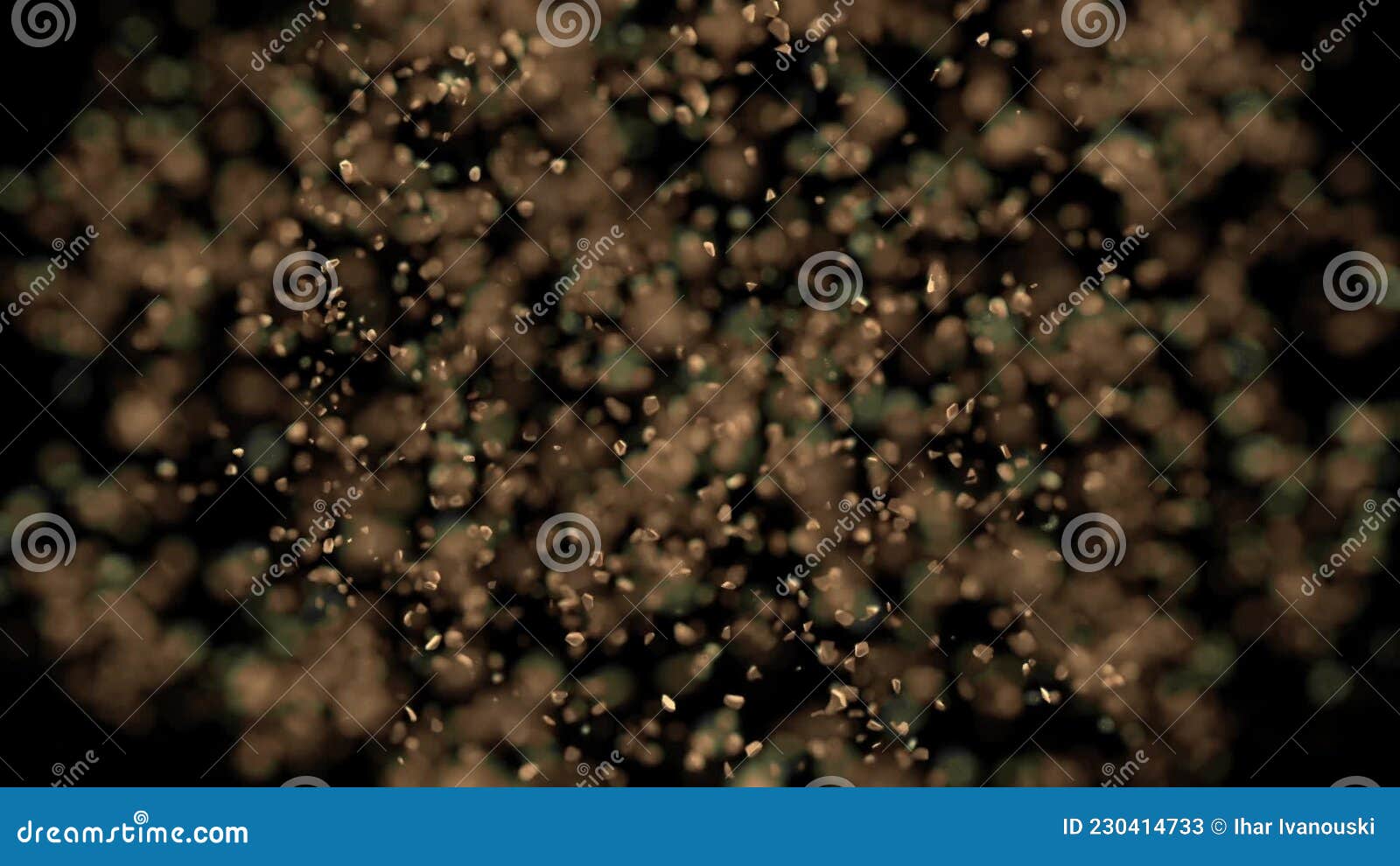 Explosive Effect of Particle Decay on a Black Background Stock Video ...