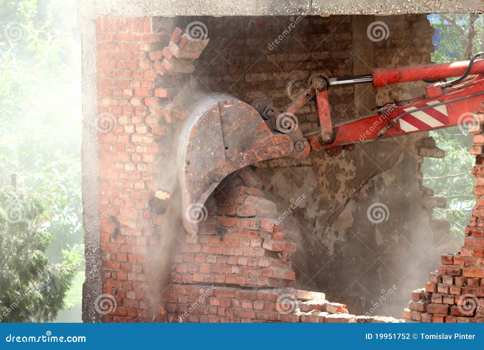 Destroying the wall stock photo. Image of hitting, wall - 19951752