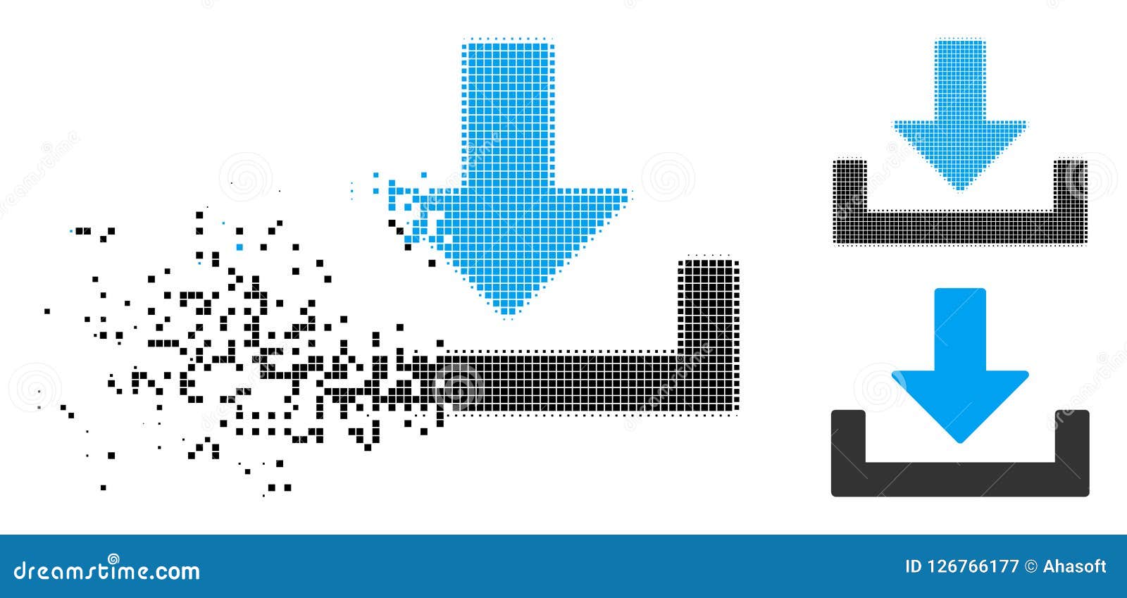 Destructed Dot Halftone Download Container Icon Stock Vector ... Destructed Dot Halftone Download Container Icon Stock Vector ...