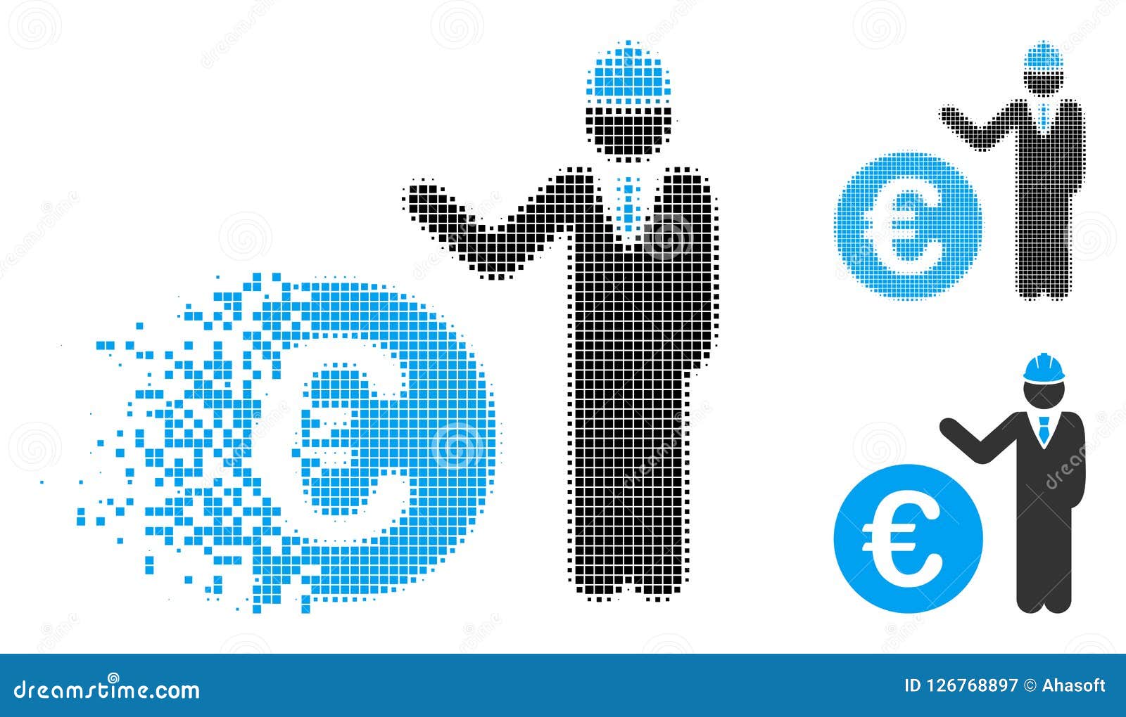 Destructed Dot Halftone Euro Developer Icon Stock Vector - Illustration ... Destructed Dot Halftone Euro Developer Icon Stock Vector - Illustration ...