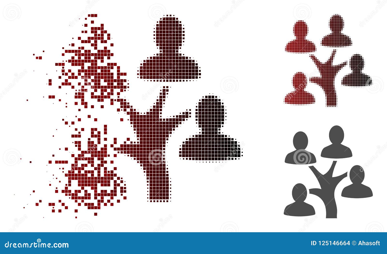Destructed Dot Halftone Genealogy Tree Icon Stock Vector - Illustration ... Destructed Dot Halftone Genealogy Tree Icon Stock Vector - Illustration ...